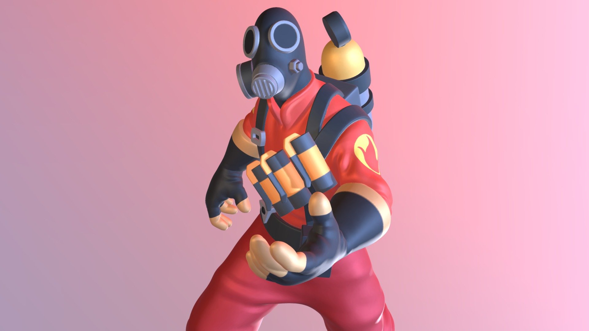 Game asset (Pyro) - Download Free 3D model by SculptEon [2ab485c ...