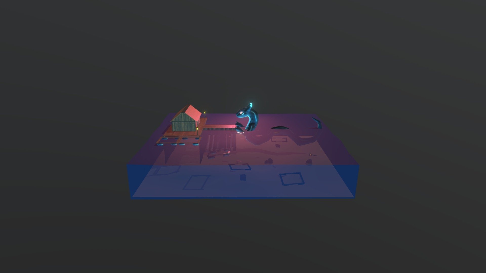 Sea serpent scene - 3D model by bunnytheplushie [2ab7a87] - Sketchfab