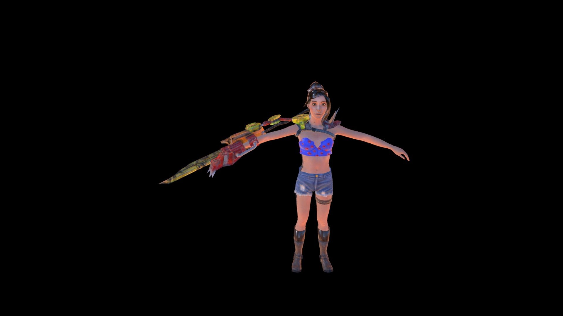 Sword Girl - 3D model by fatmoth [2ab8baf] - Sketchfab