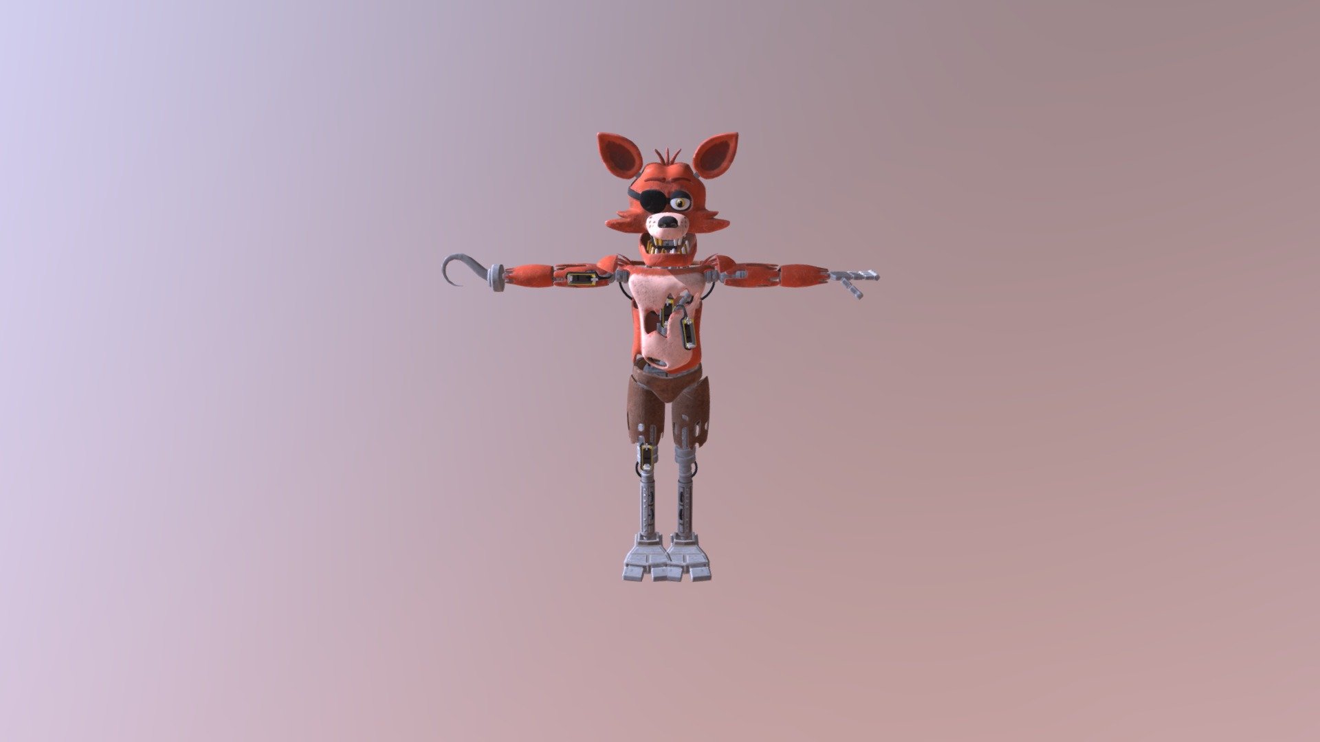 Foxy (Damaged) - 3D model by sanic111111a [2abb046] - Sketchfab