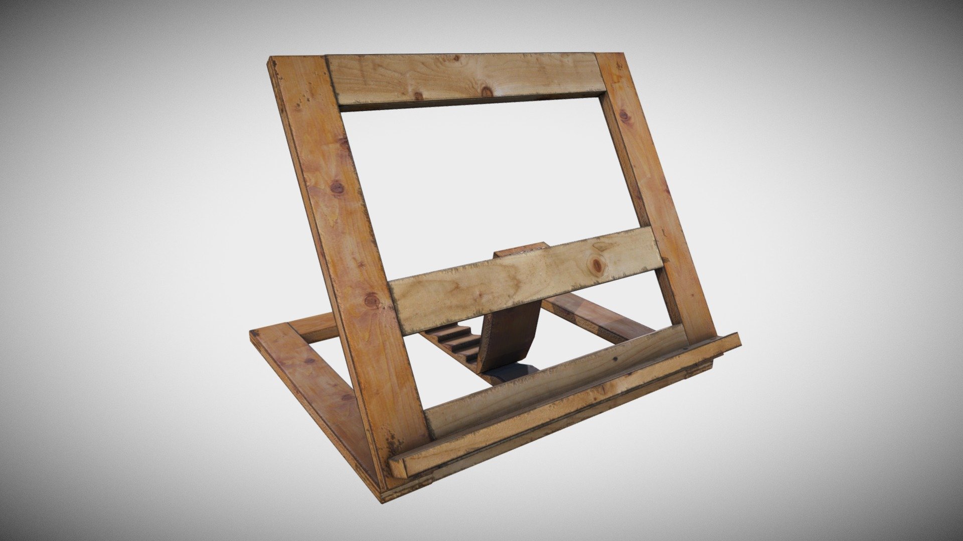Wood Stand Book Reader - Download Free 3D model by Francesco Coldesina ...