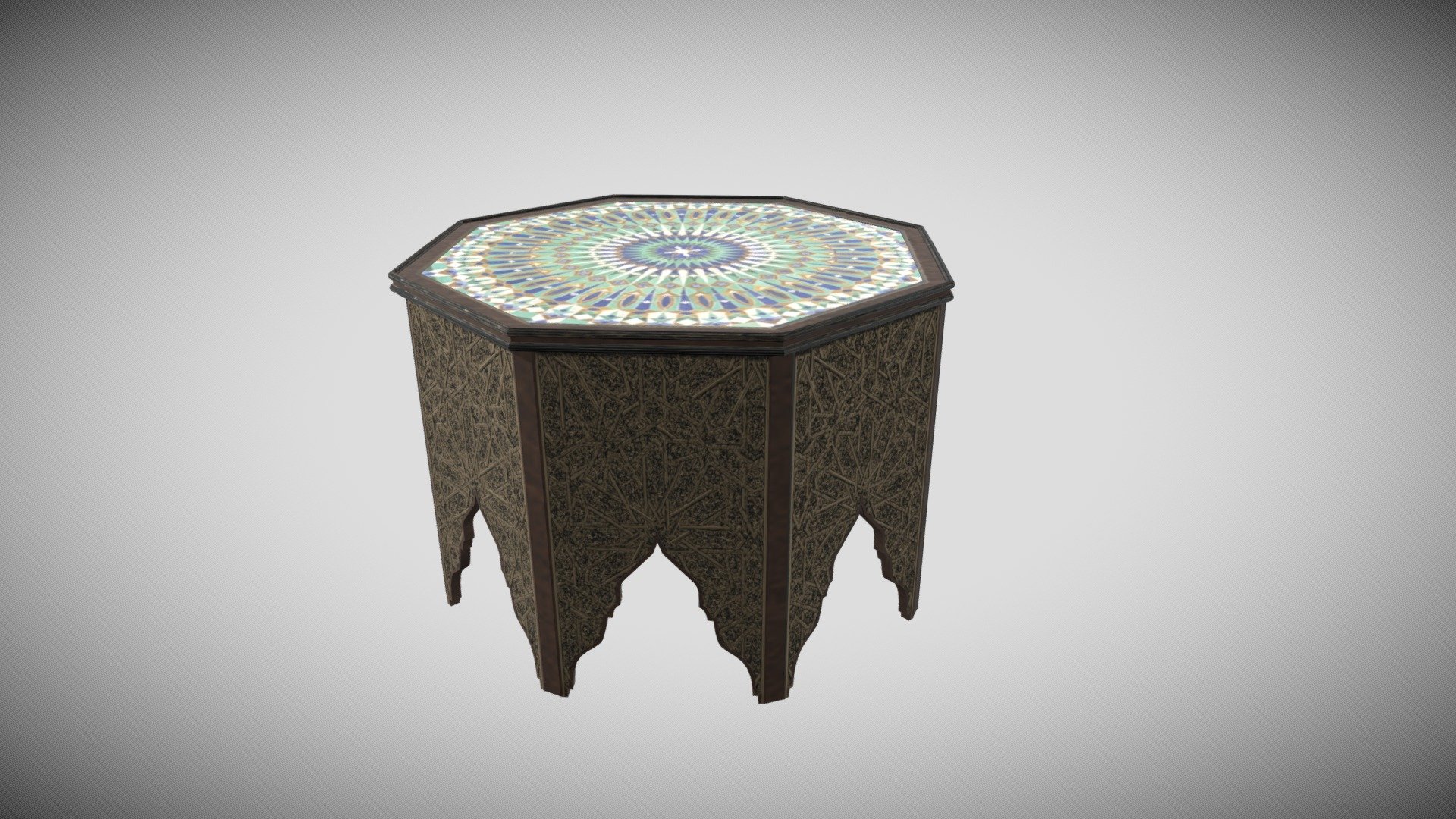 A Moroccan style table - Download Free 3D model by A9908244 [2abcd78 ...