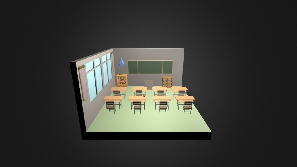Classroom - 3D model by puffysalmander [2ac32da] - Sketchfab