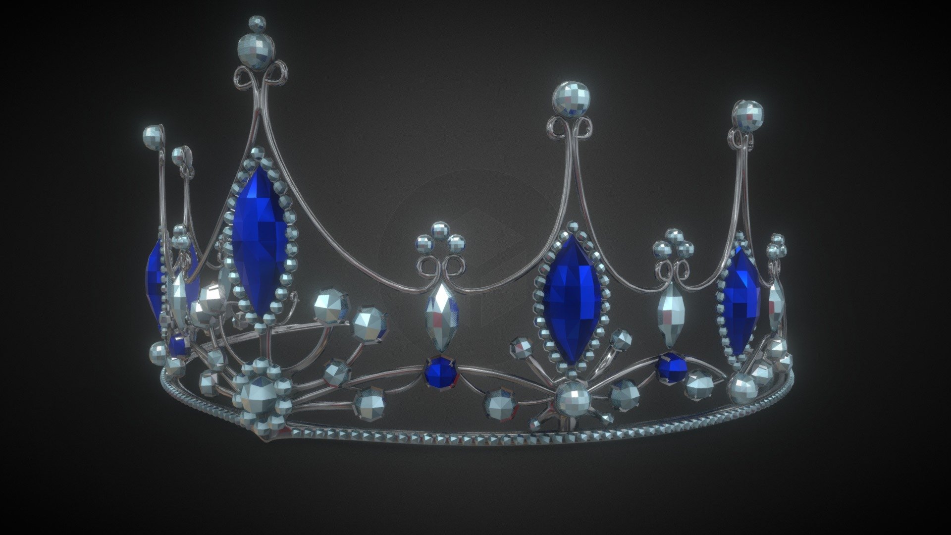 Princess crown - 3D model by Rbone3D [2acda9a] - Sketchfab