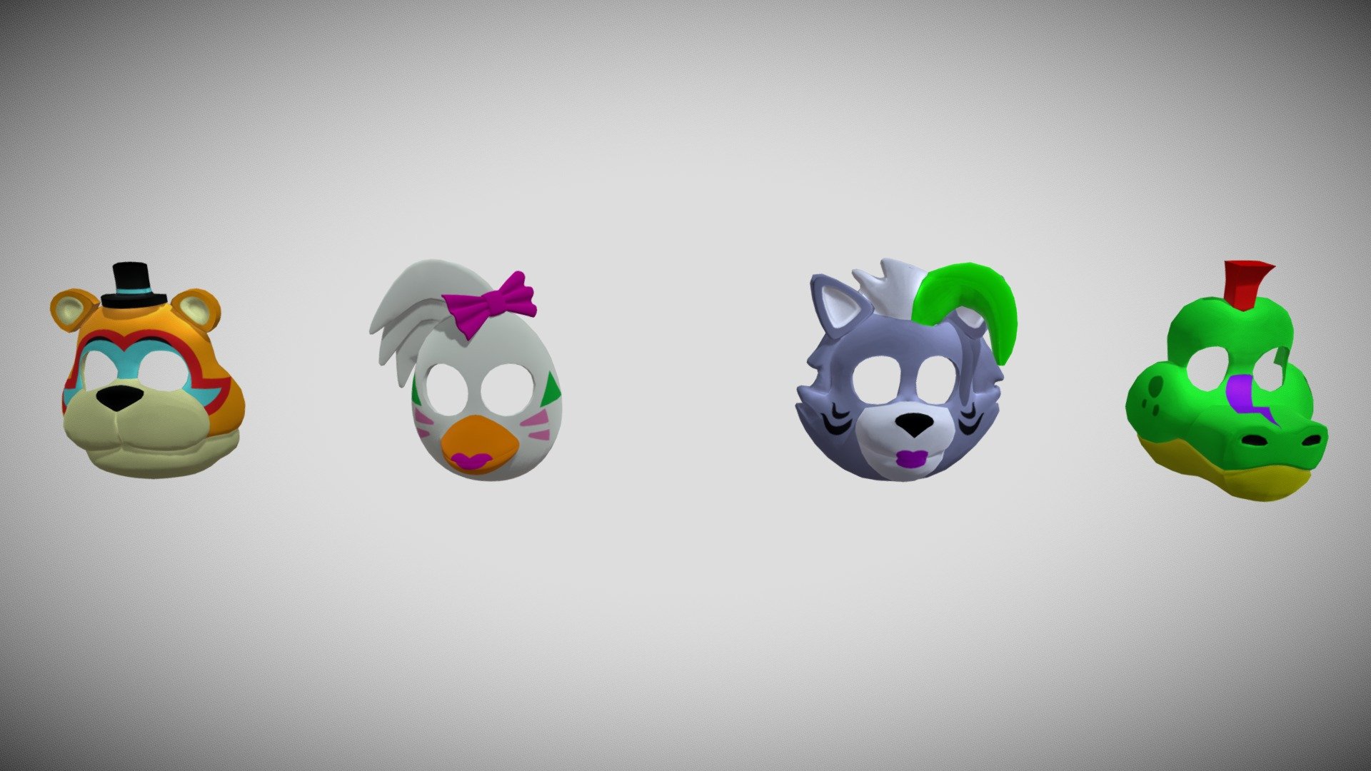 Security Breach Masks - Download Free 3D model by Delektrir [2acec7e ...