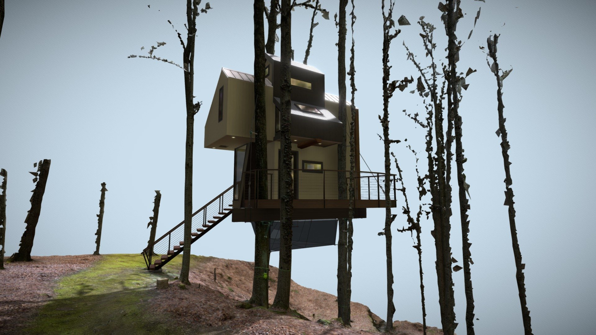Tree pose treehouse - Ohio - 3D model by adamleescott [2ad3853] - Sketchfab