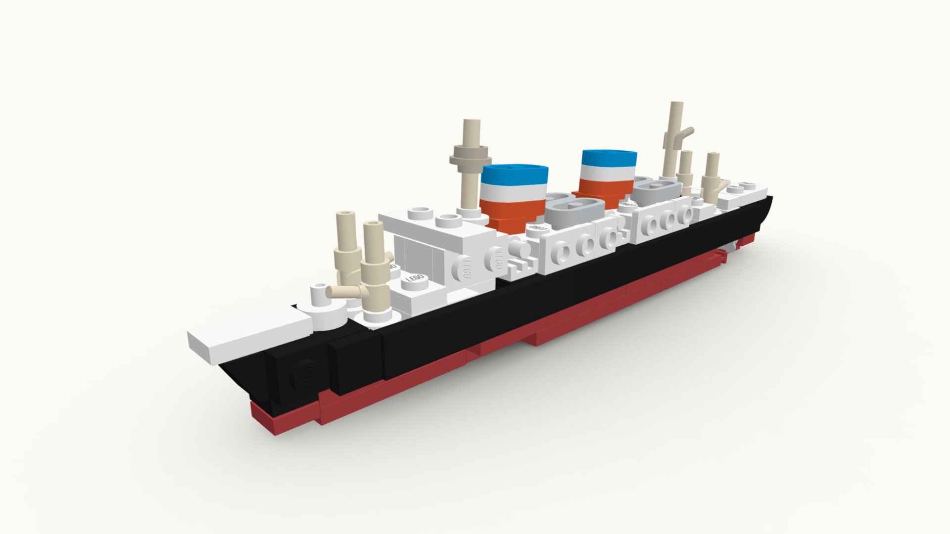 LEGO SS America Ocean Liner MOC [#0185] - Download Free 3D model by The ...