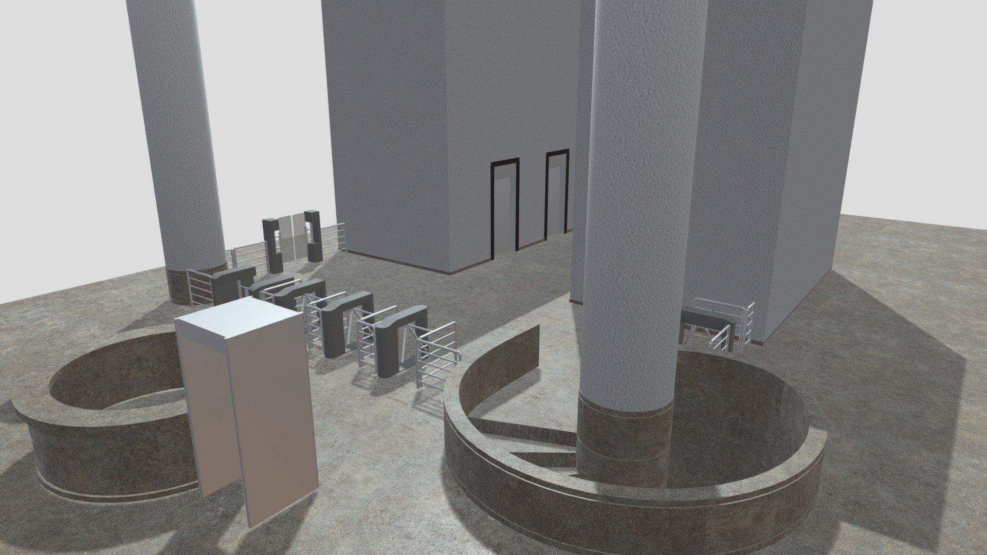 Security building enterance - Download Free 3D model by matija1671 ...