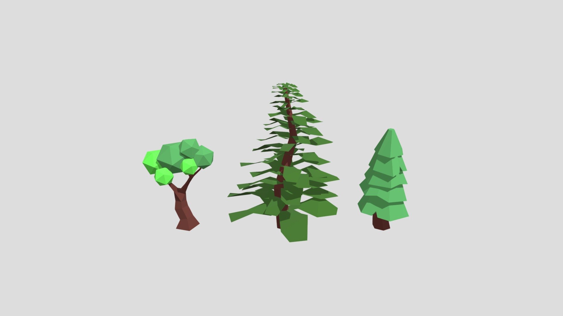 3 Trees - 3D model by MG_HM_SJ5 [2ad67a9] - Sketchfab