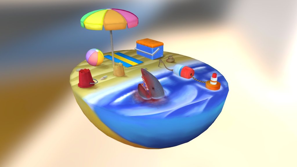 Beach - 3D model by ultimatec [2ad96e1] - Sketchfab