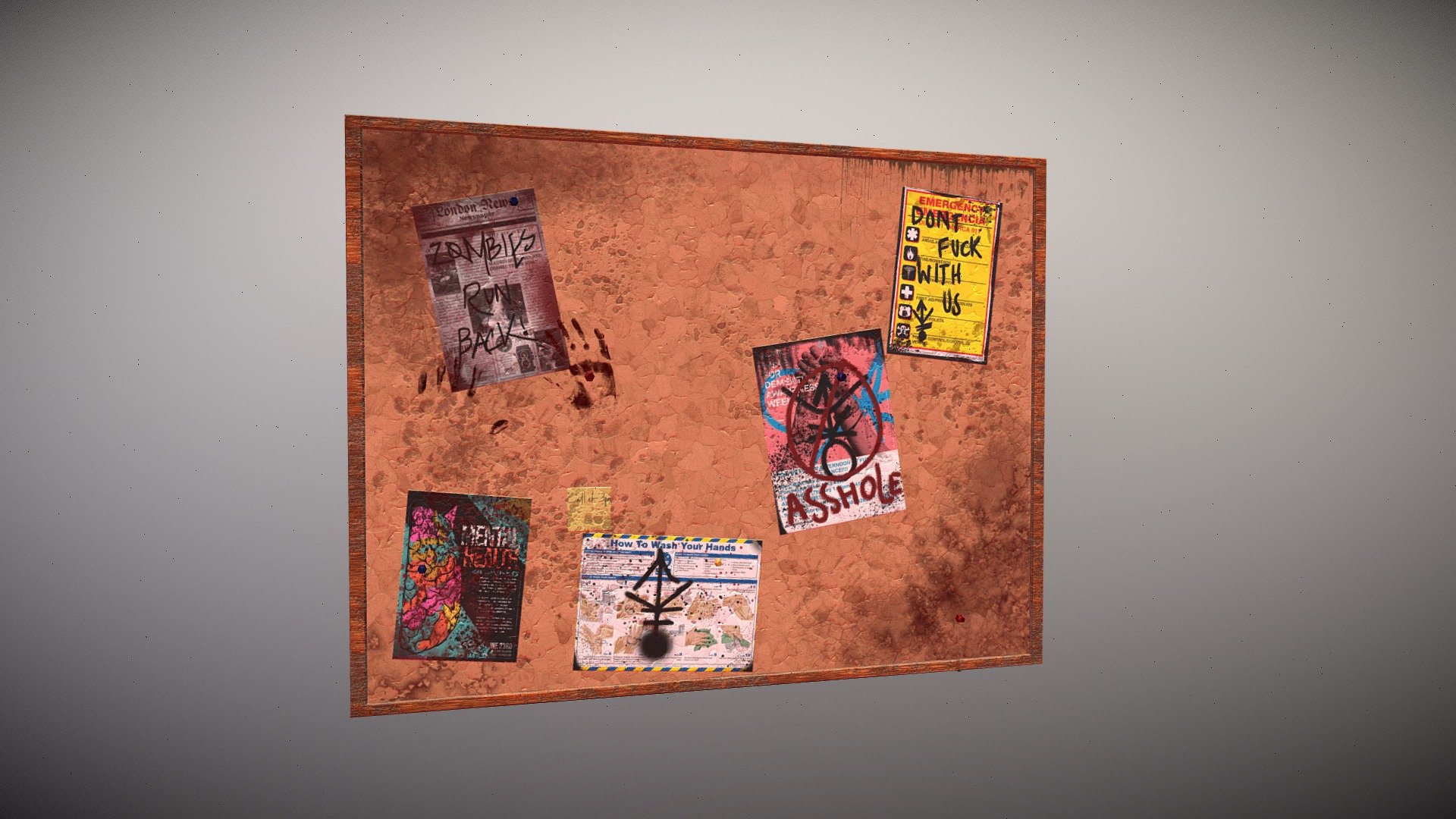 Notice Apocalypse Board - Download Free 3D model by Chloe Groombridge ...