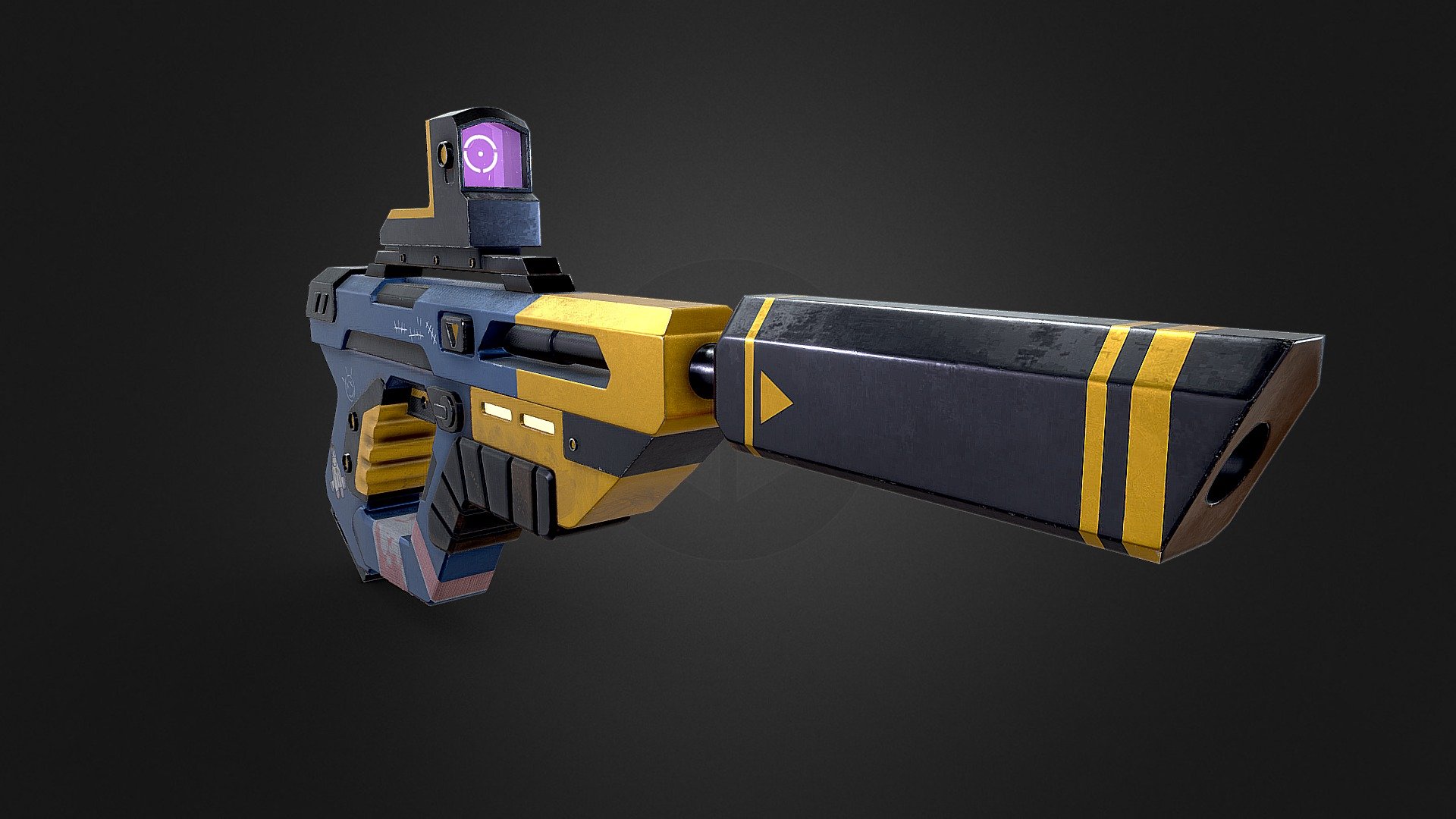 Sci-Fi Weapon. Hand Gun by Arthur Gorin - Download Free 3D model by ...