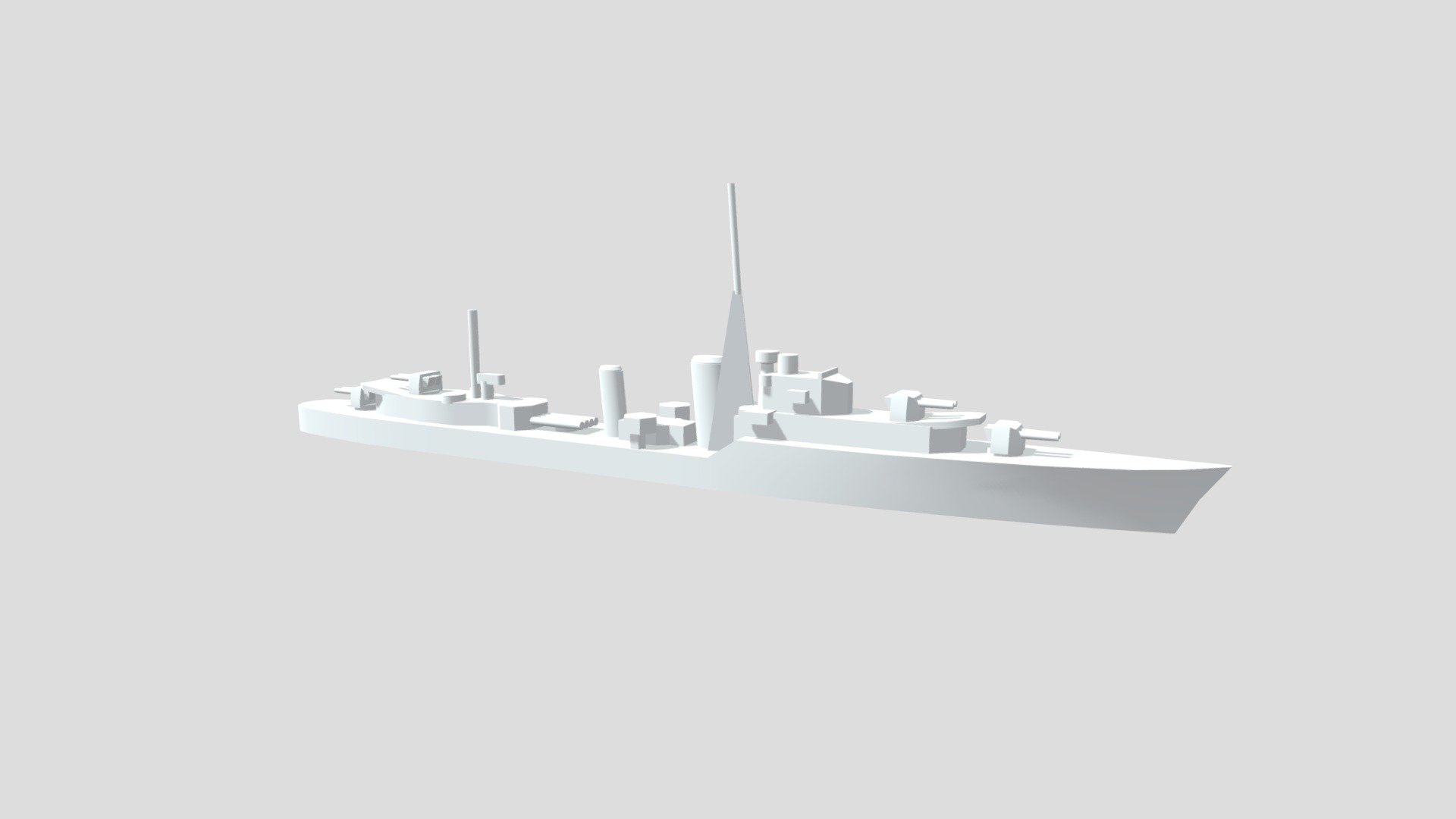HMS Eskimo - Model for small scale printing - Download Free 3D model by ...