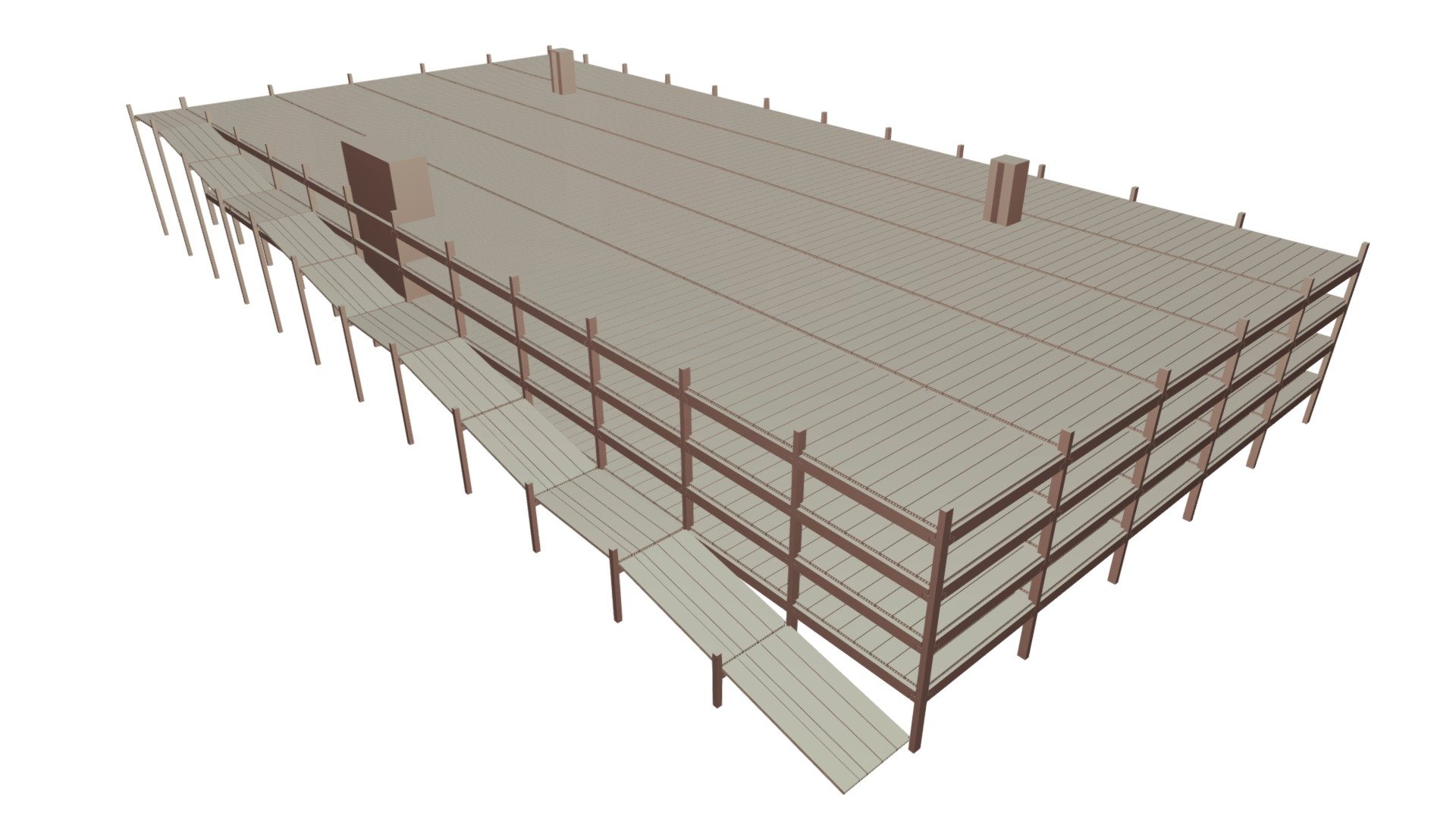 Modelo Estrutural - Edifício-garagem - 3D model by santannalc [2ae47db ...