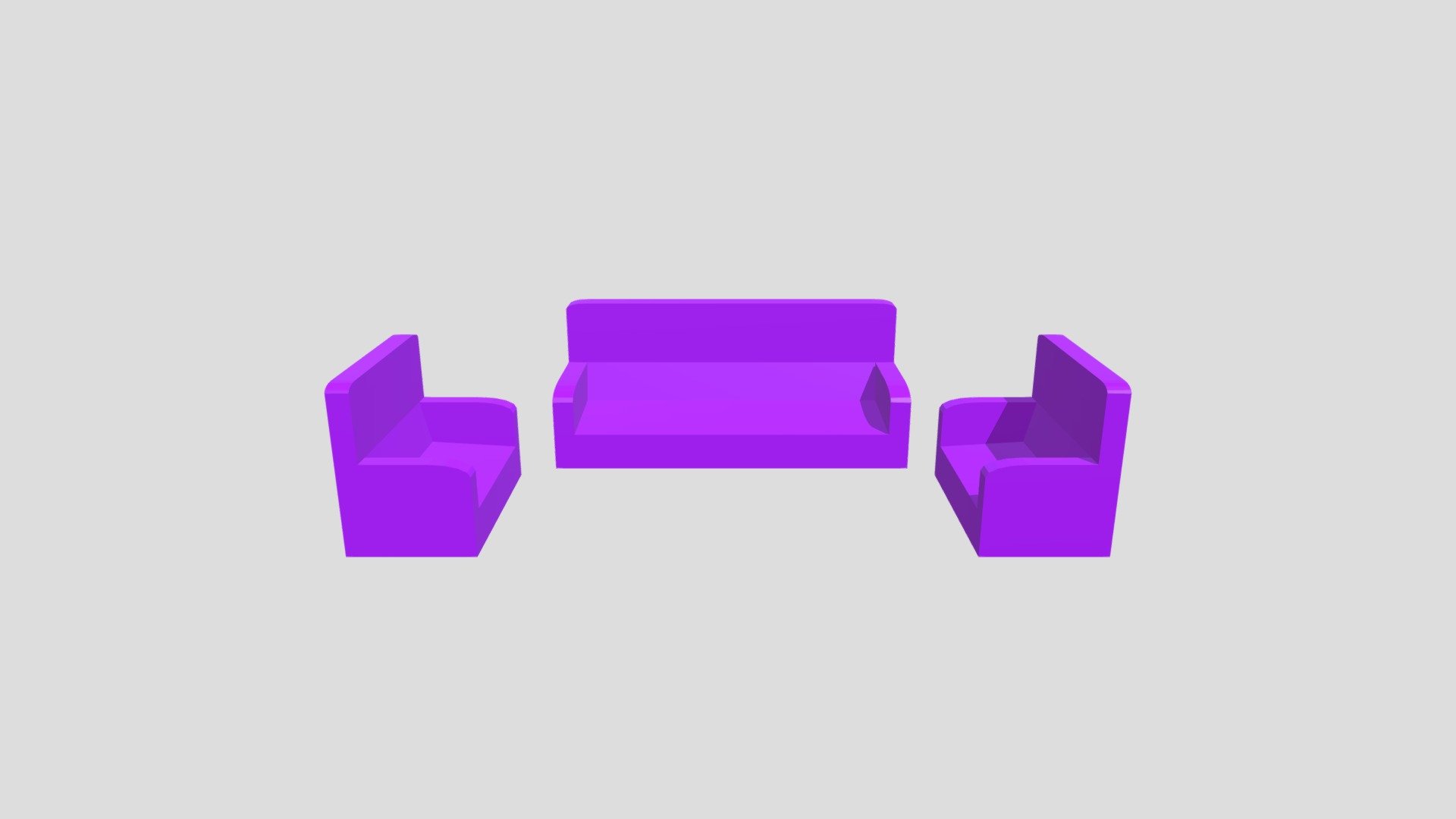 ( Low poly ) sofa set - Download Free 3D model by Mesh creator ...