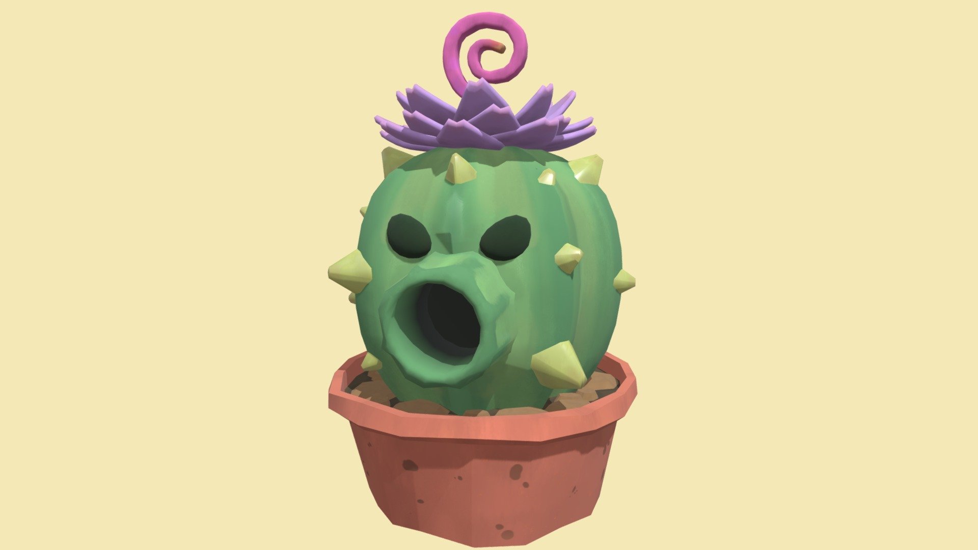 Stylized Cactus Turret - Download Free 3D model by Alex Carol ...