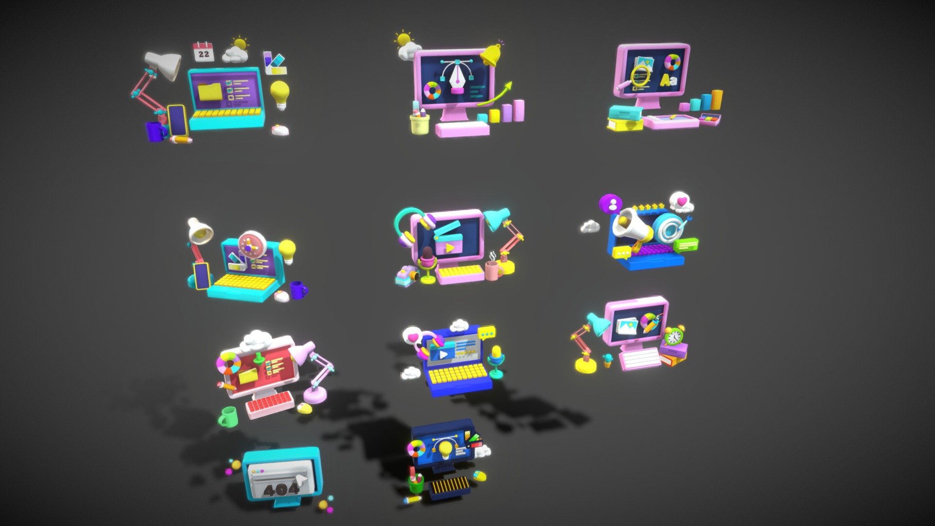 3D Button Collections5 - Buy Royalty Free 3D model by V5 (@sakurav ...