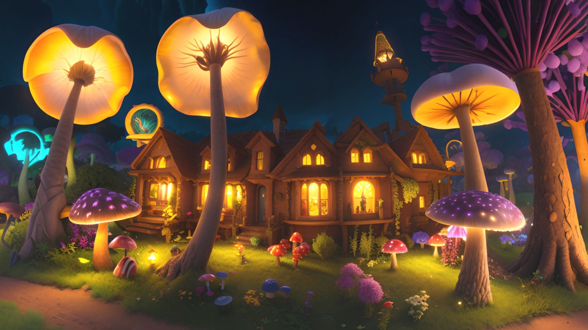 HDRI Cartoon Fairytale Panorama E - Buy Royalty Free 3D model by ...