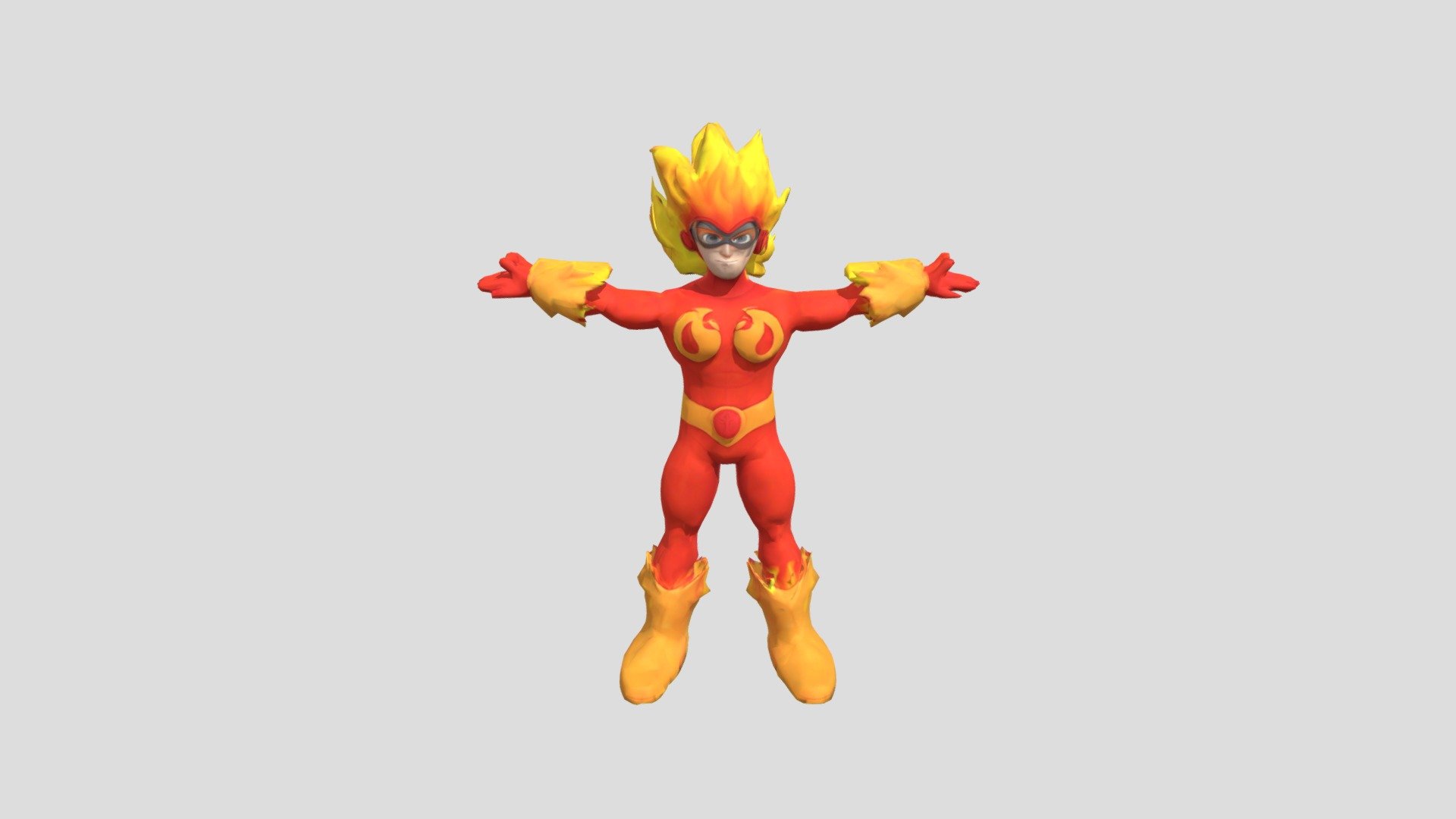 a male fire superhero - Download Free 3D model by MAROUANE (@MAROUANE03 ...