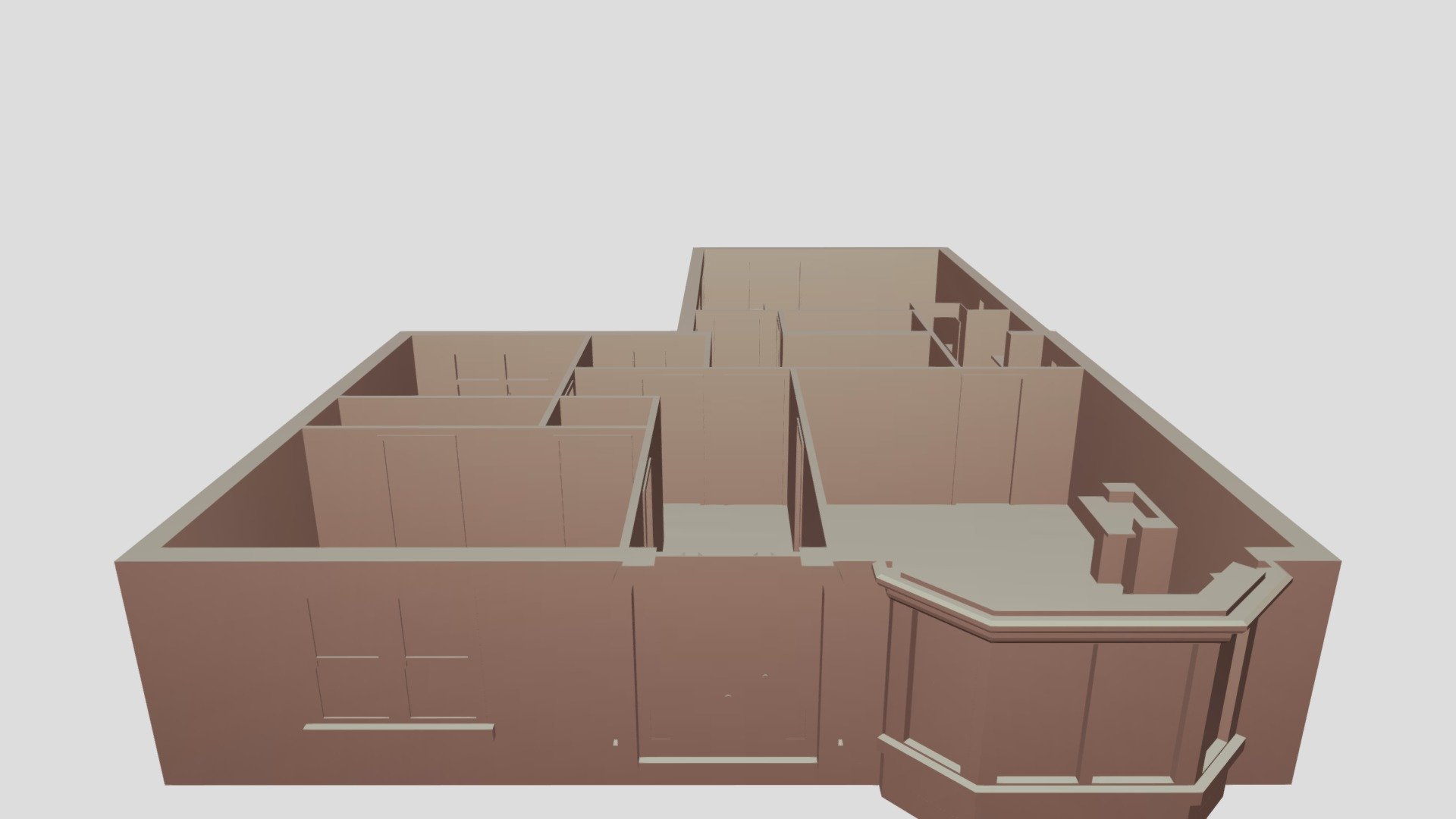 Project01-3D View- Ground Floor - 3D model by Armagh_Design [2af3c8b ...