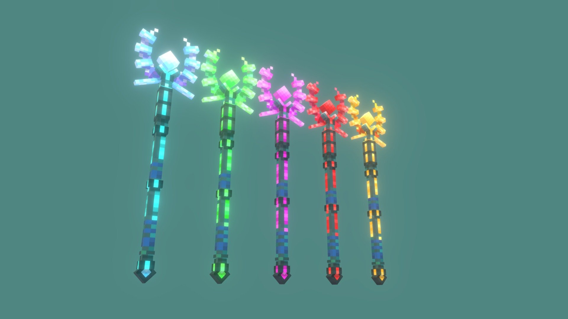 Ocean Monument Magic Staffs - 3D model by Vaskel [2af400c] - Sketchfab