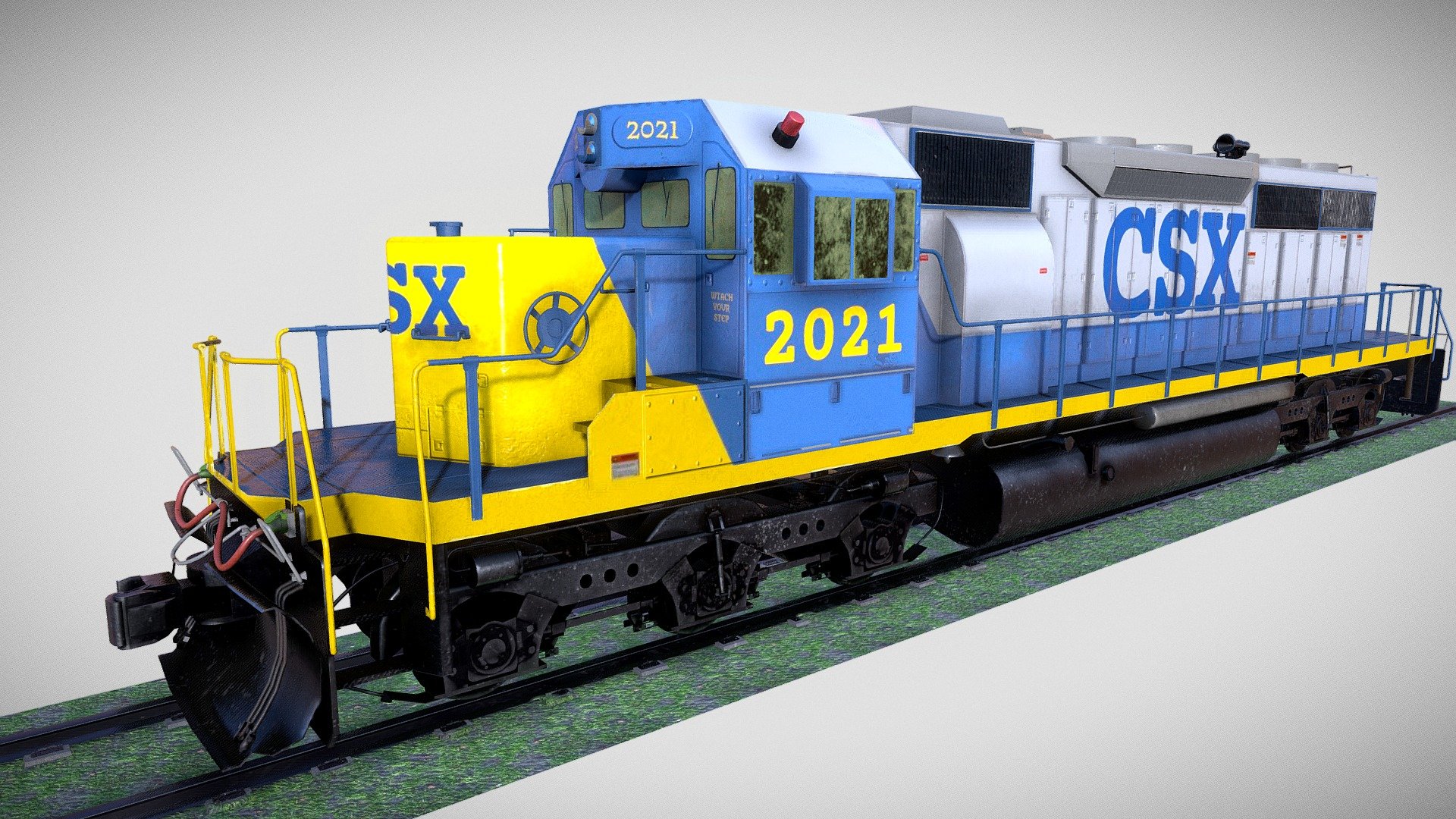 Locomotive Diesel/Electric EMD SD40-2 Realistic - Buy Royalty Free 3D ...