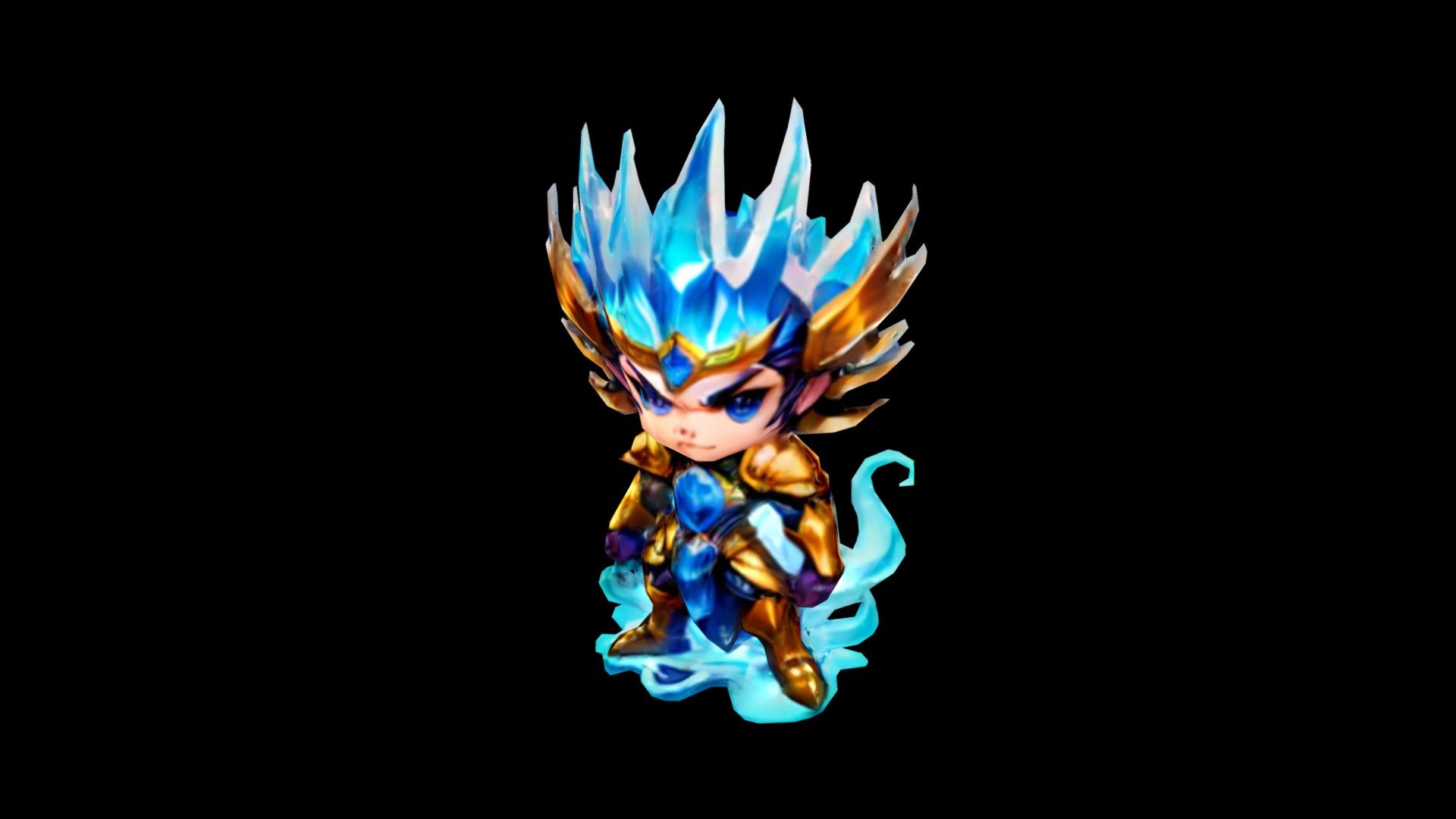 [Anime character with ice crown] - Download Free 3D model by klrxyz ...