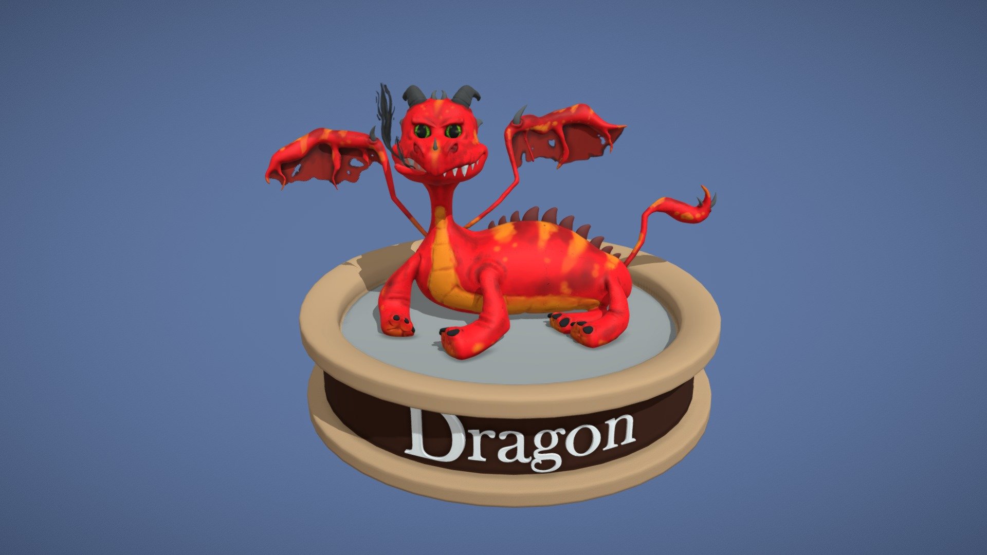 Dragon Cartoon. - 3D model by NicolasCruzT [2af9b17] - Sketchfab