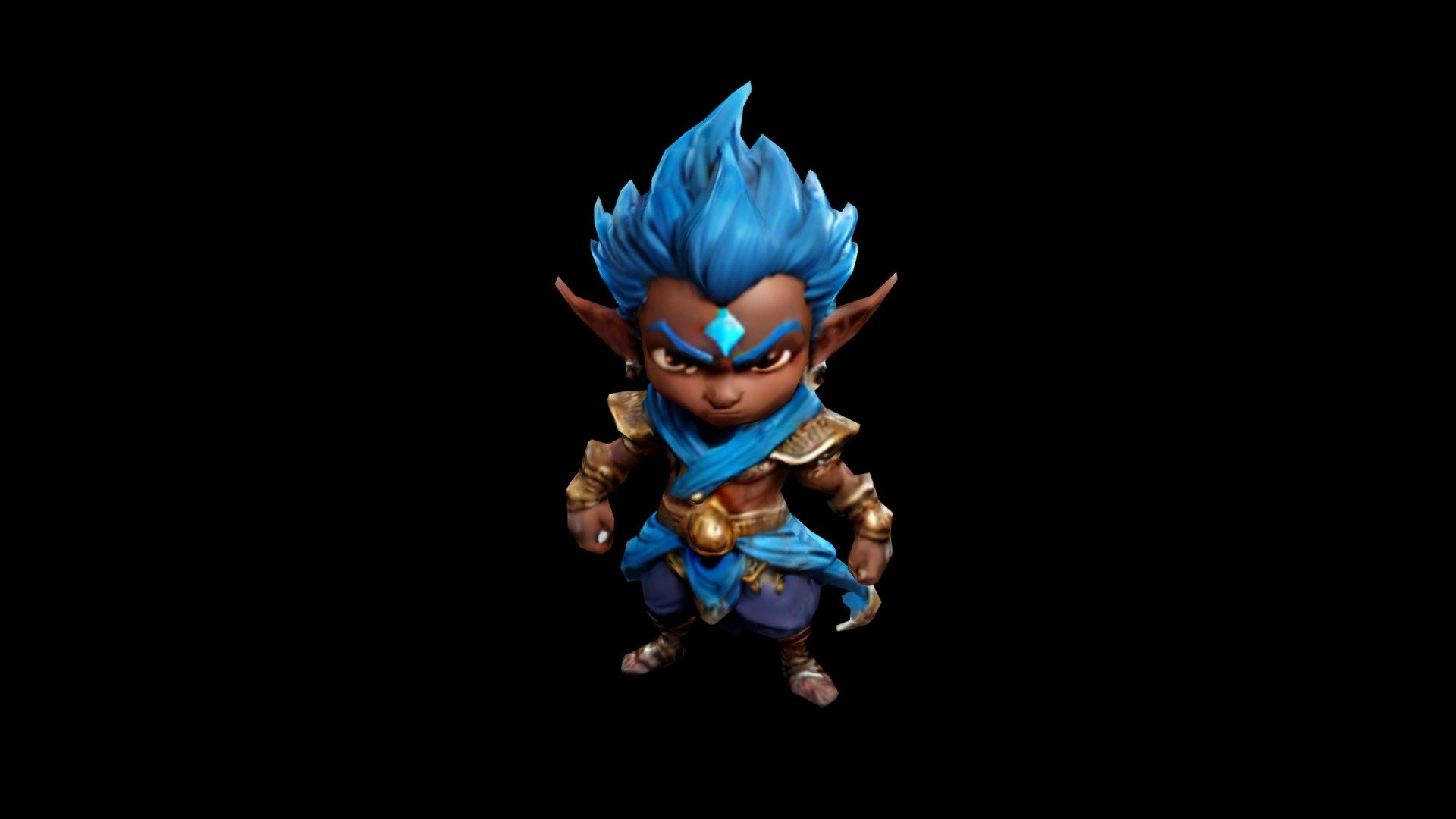 "Angry Blue-Eyed Genie" The character in the ima - Download Free 3D ...