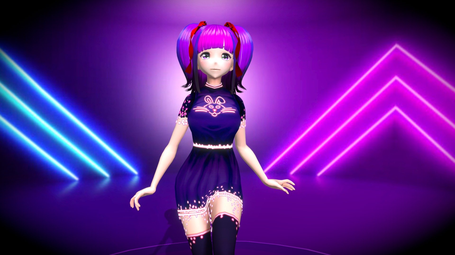 Aya - Anime Style (Game Ready + VRM) - Buy Royalty Free 3D model by ...