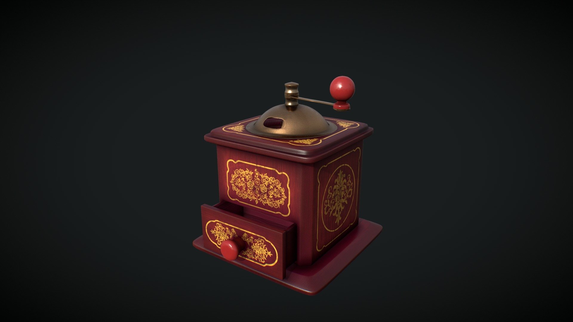 Coffee Grinder, PBR - Download Free 3D model by Omar Faruq Tawsif ...