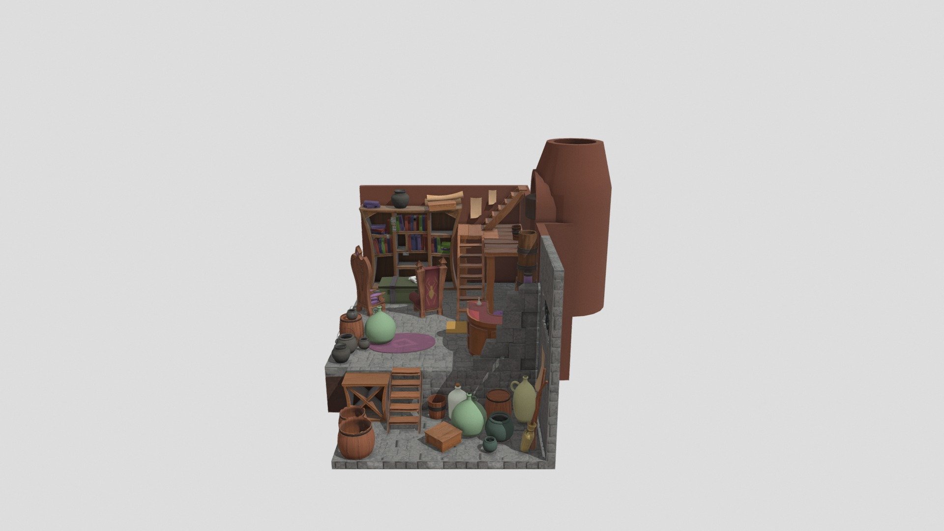 Alchemist's Lab - 3D model by SSlamon [2b0a4ab] - Sketchfab