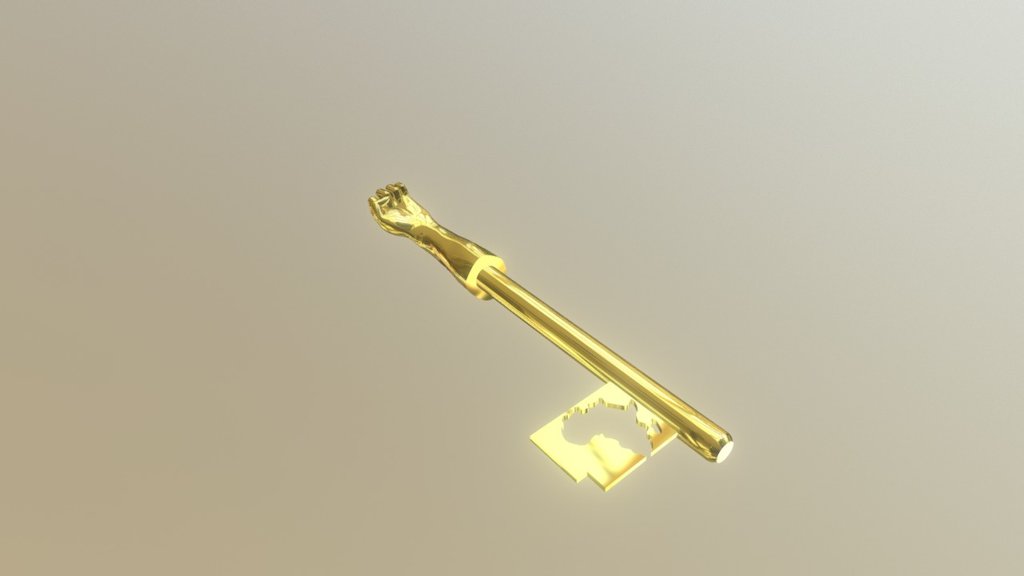 Golden Key - 3D model by Jermaine (@jlrDesigns) [2b0cb91] - Sketchfab