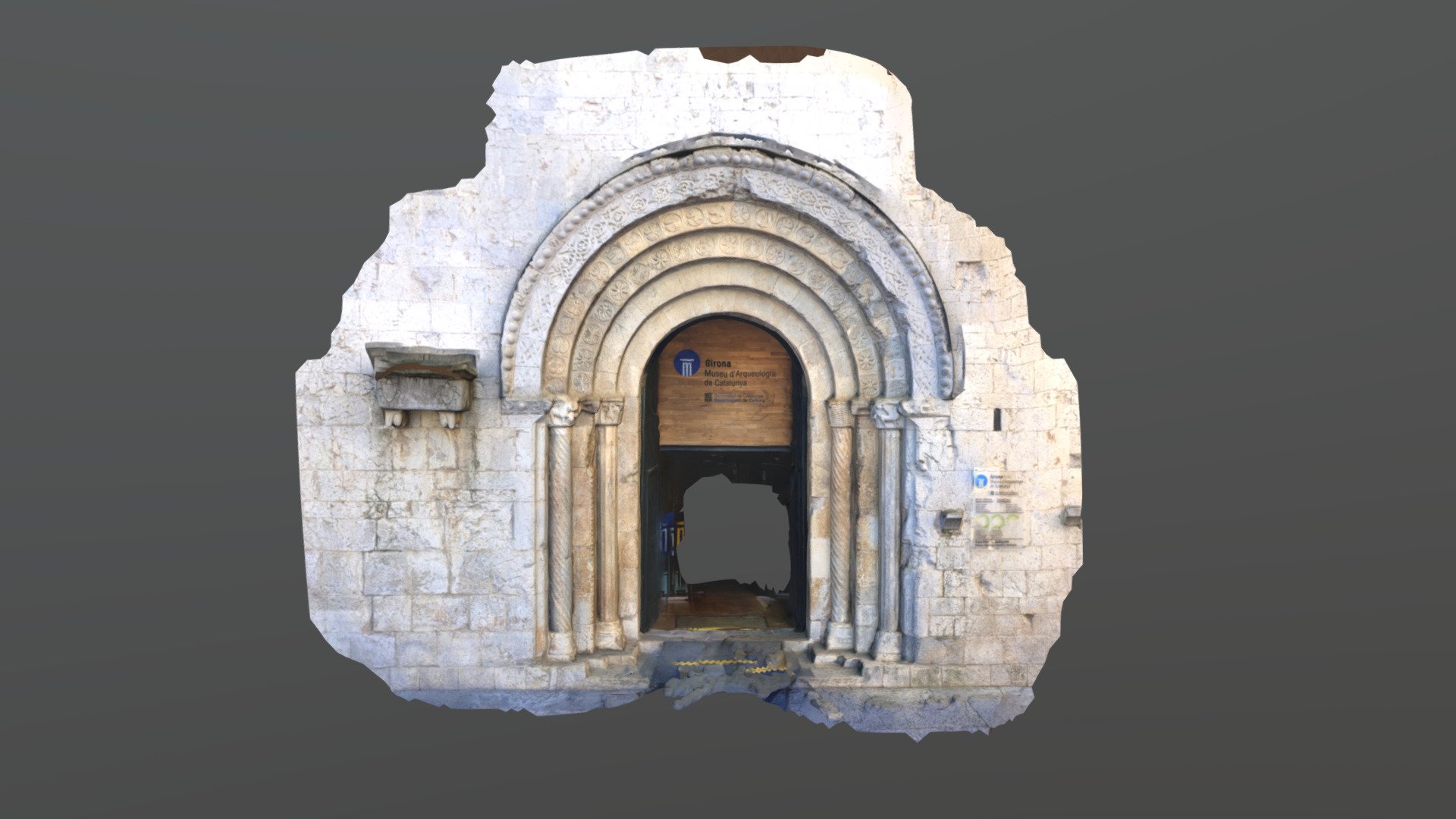 Main Door of Sant Pere de Galligants. Girona - Download Free 3D model ...