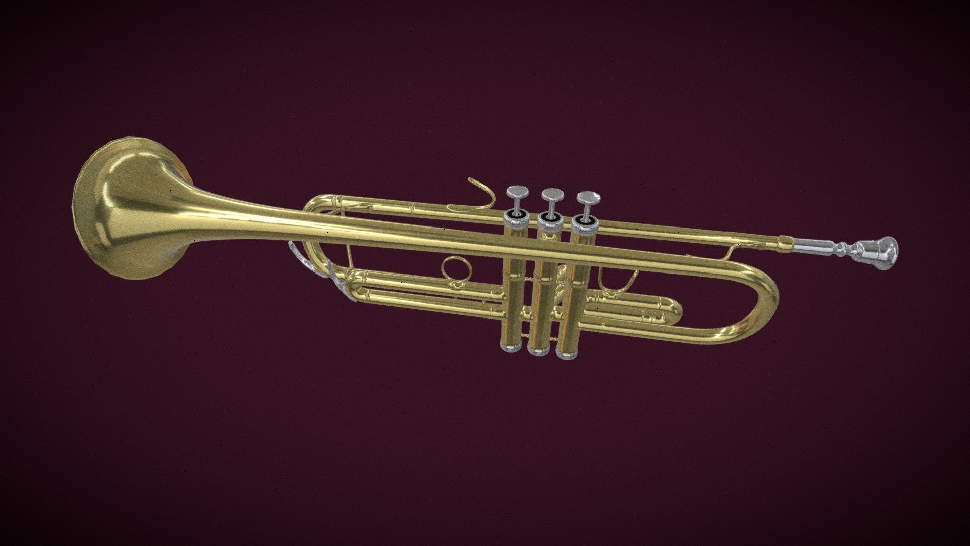 Bb Brass Trumpet - 3D model by Luis David (@ldpfdev) [2b1305d] - Sketchfab