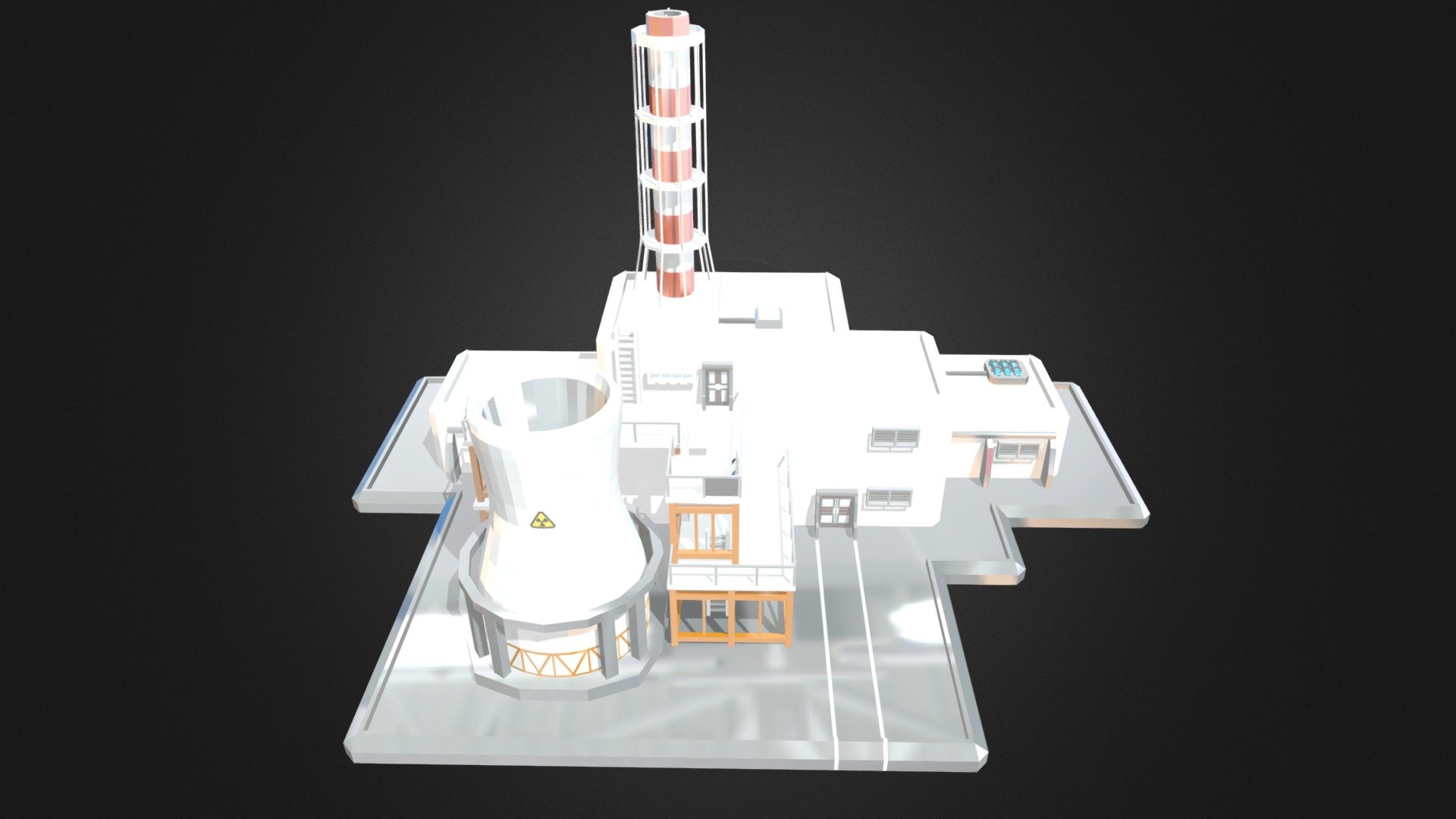 Low poly Nuclear station - Download Free 3D model by Aditya Voxel ...