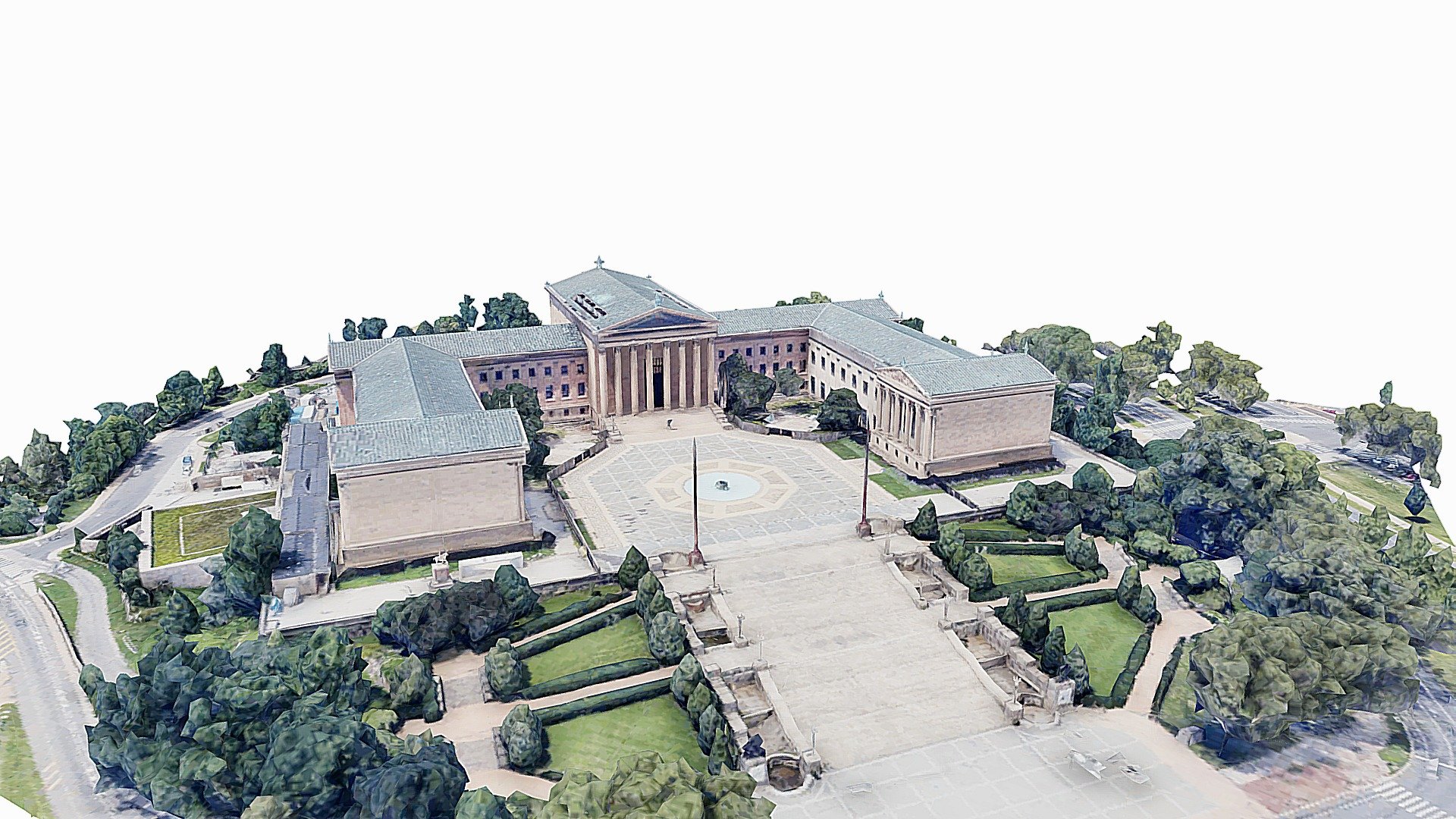 Philadelphia Museum of Art, Rocky Steps, terrain - 3D model by SENSIET ...