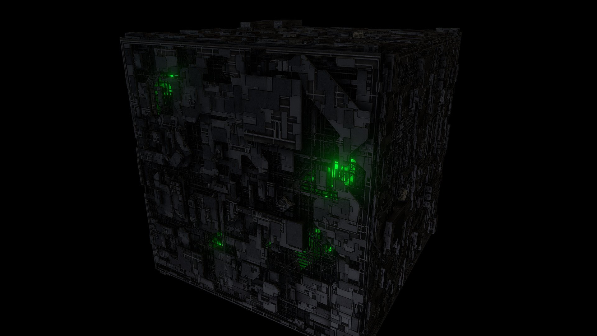 Borg Cube Version 3 - 3D model by Husker2101 (@husker1982) [2b1b95e ...