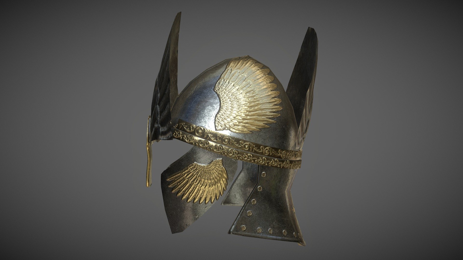 Elendil's helmet - 3D model by HoawaitoRaion [2b1bae5] - Sketchfab