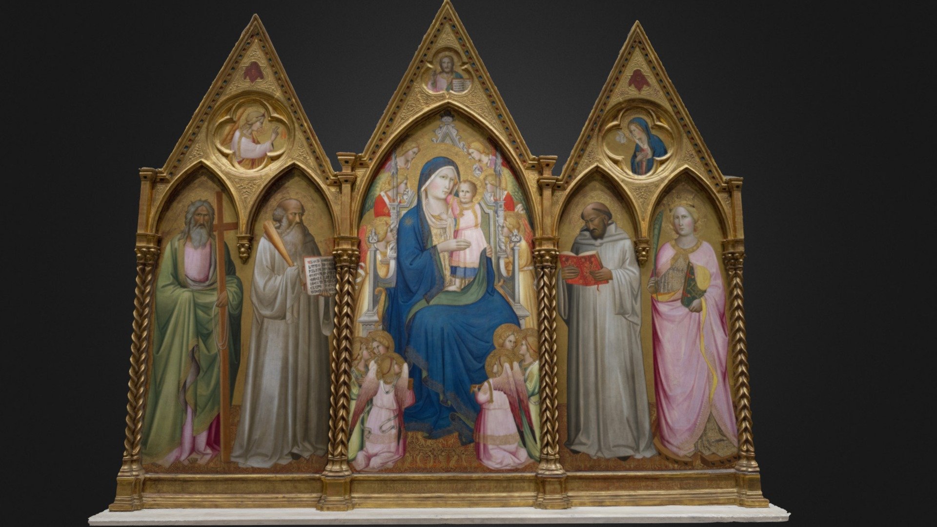 Agnolo Gaddi, Madonna and Child with Saints - 3D model by Florence As It Was (@FLAW) [2b22eb2 ...