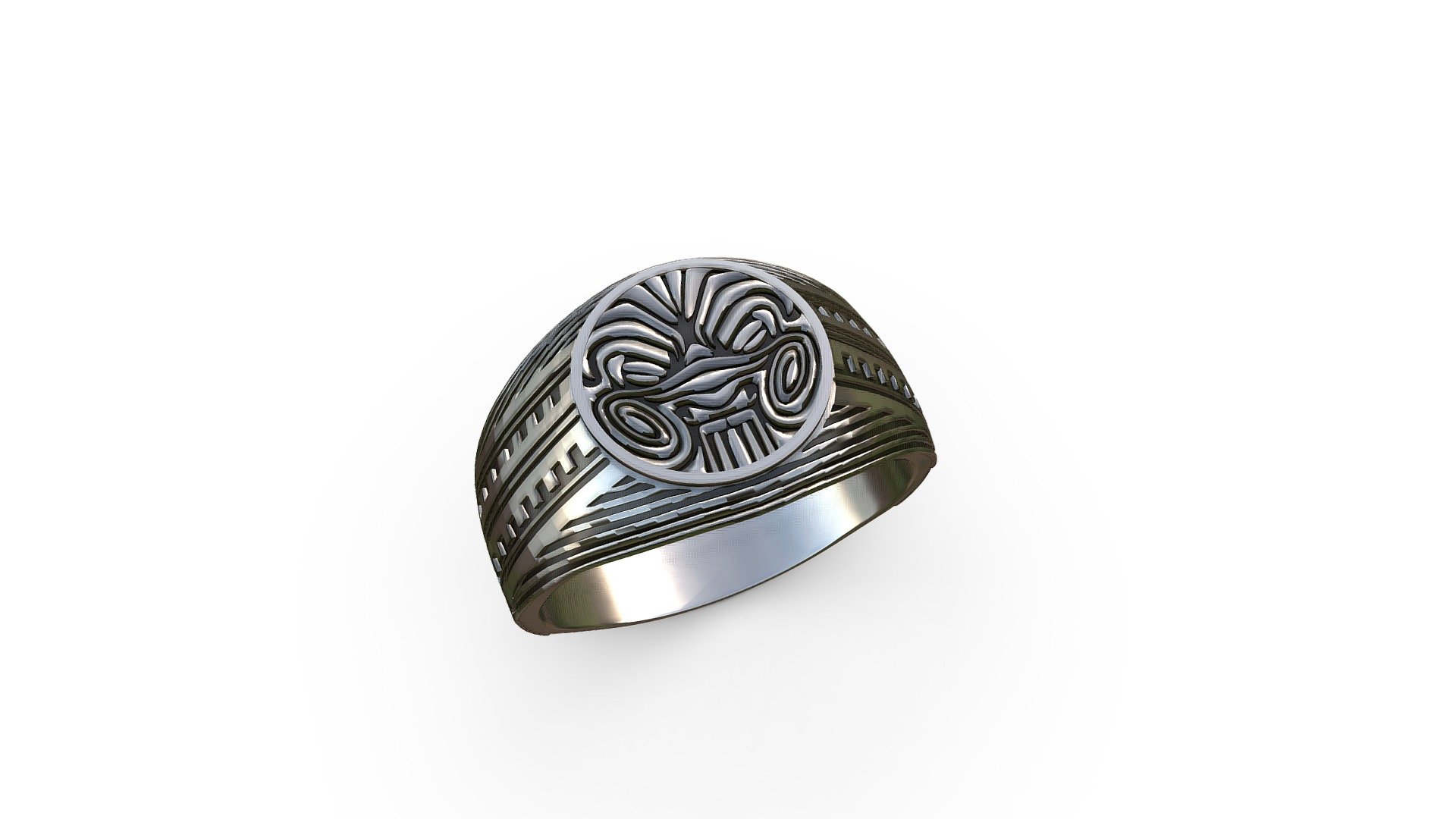 Men's ring - destroyer (discrete) - 3D model by koshman [2b259ee ...