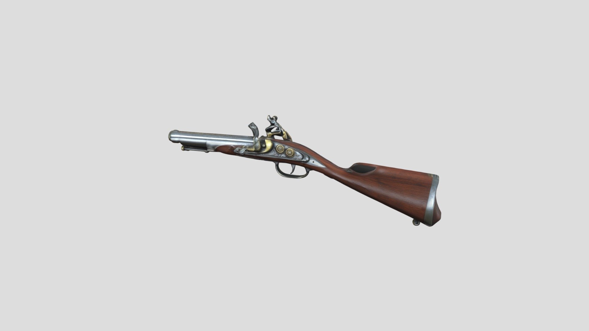 flintlock pistol, realistic, high detailed - 3D model by croakernet ...