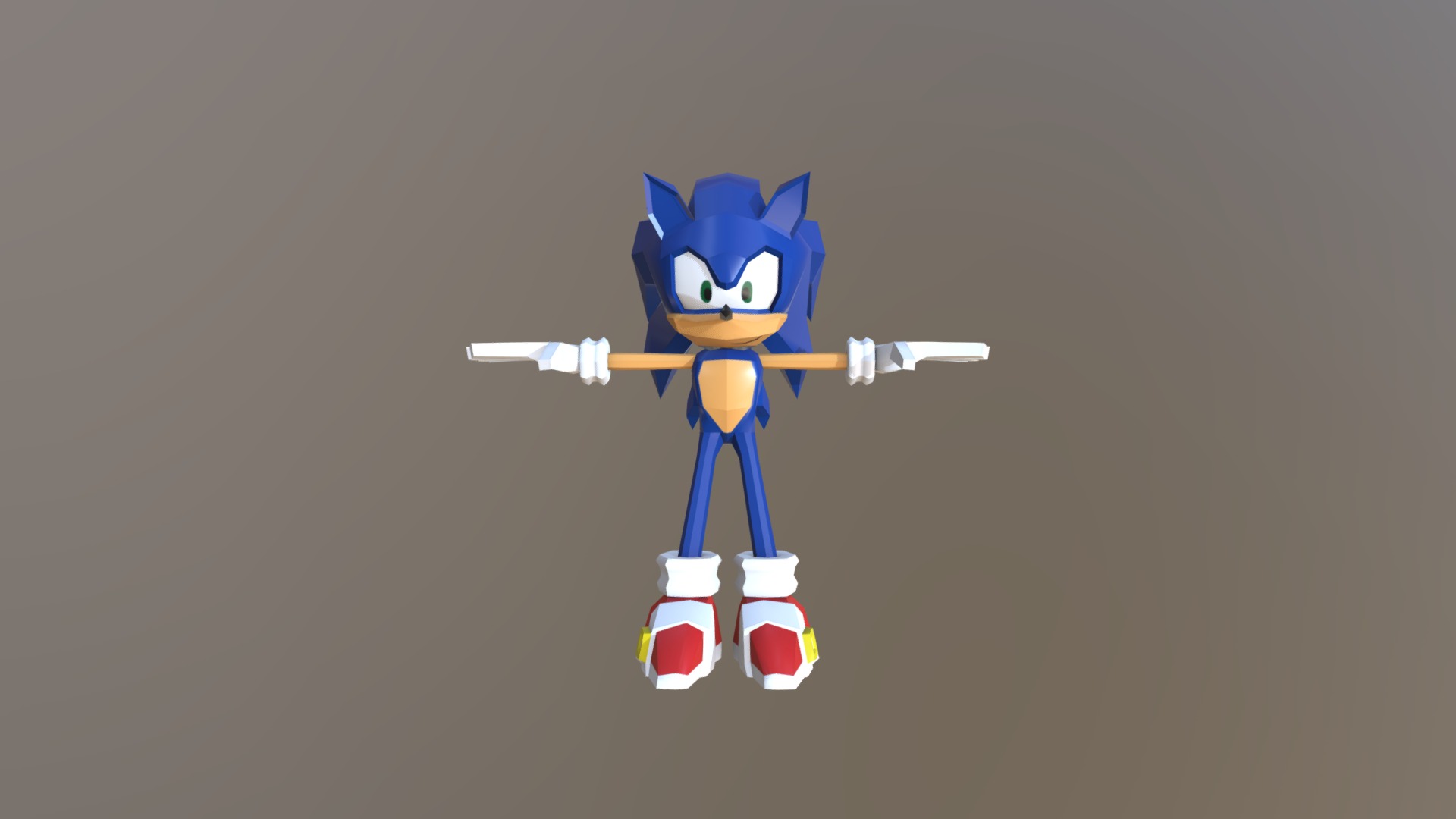 SonicLowPoly - 3D model by ac3lynx [2b3632b] - Sketchfab