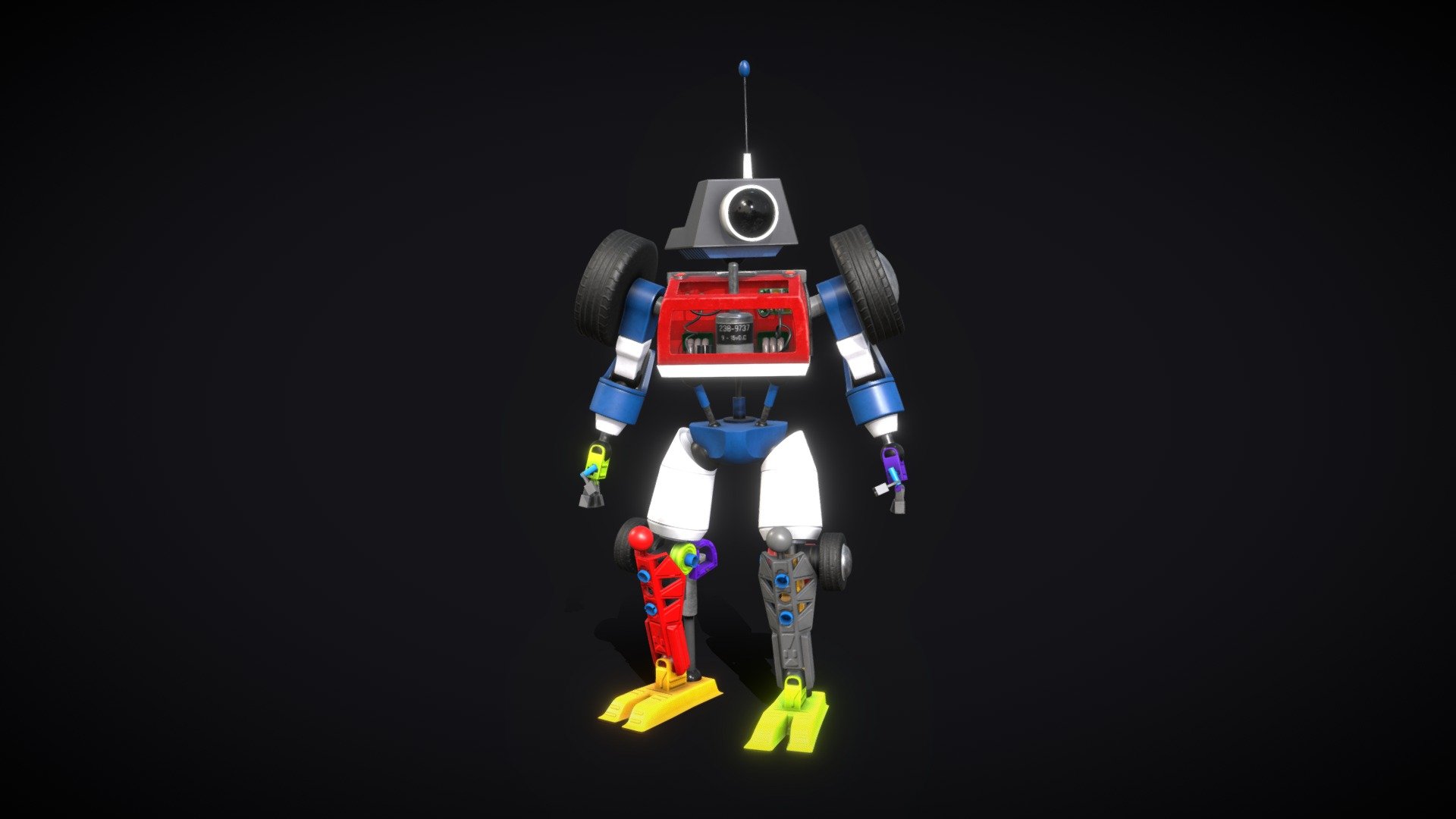 Toy Mech : Character Rig - 3D model by Daniel Cardona ...