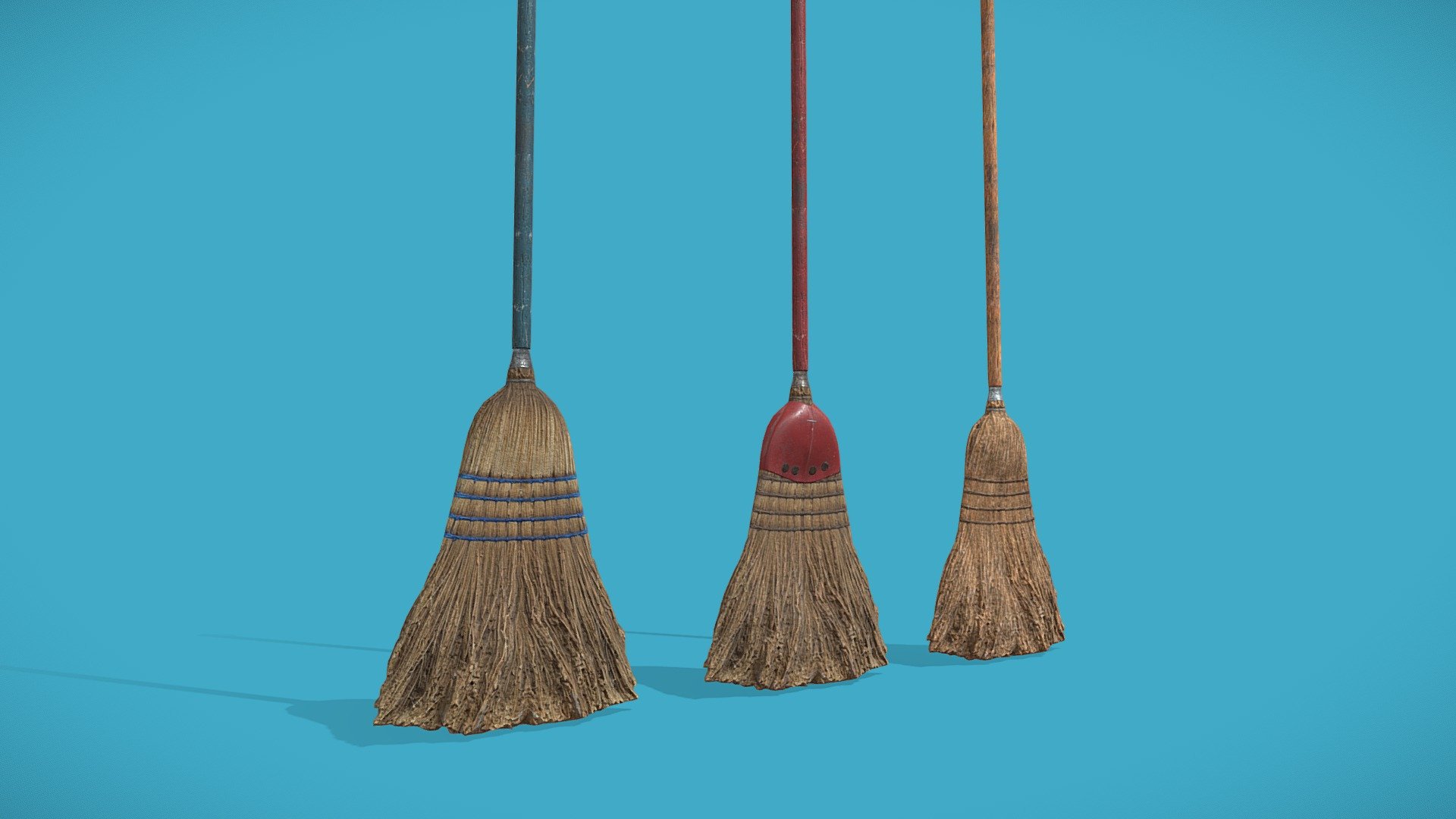 Simple Outdoor Brooms Type B Download Free 3d Model By Mad Lobster