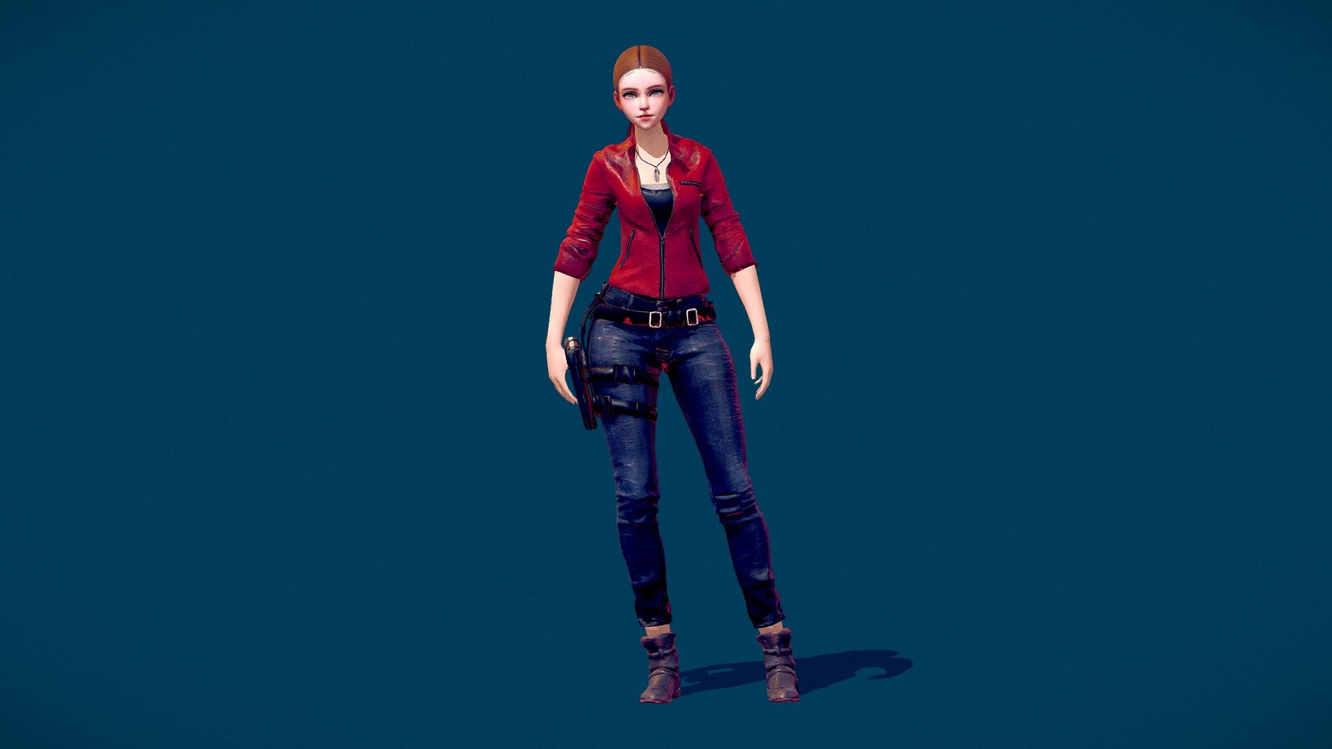 officer-women Low-poly 3D model (Rigged + PBR) - Buy Royalty Free 3D ...