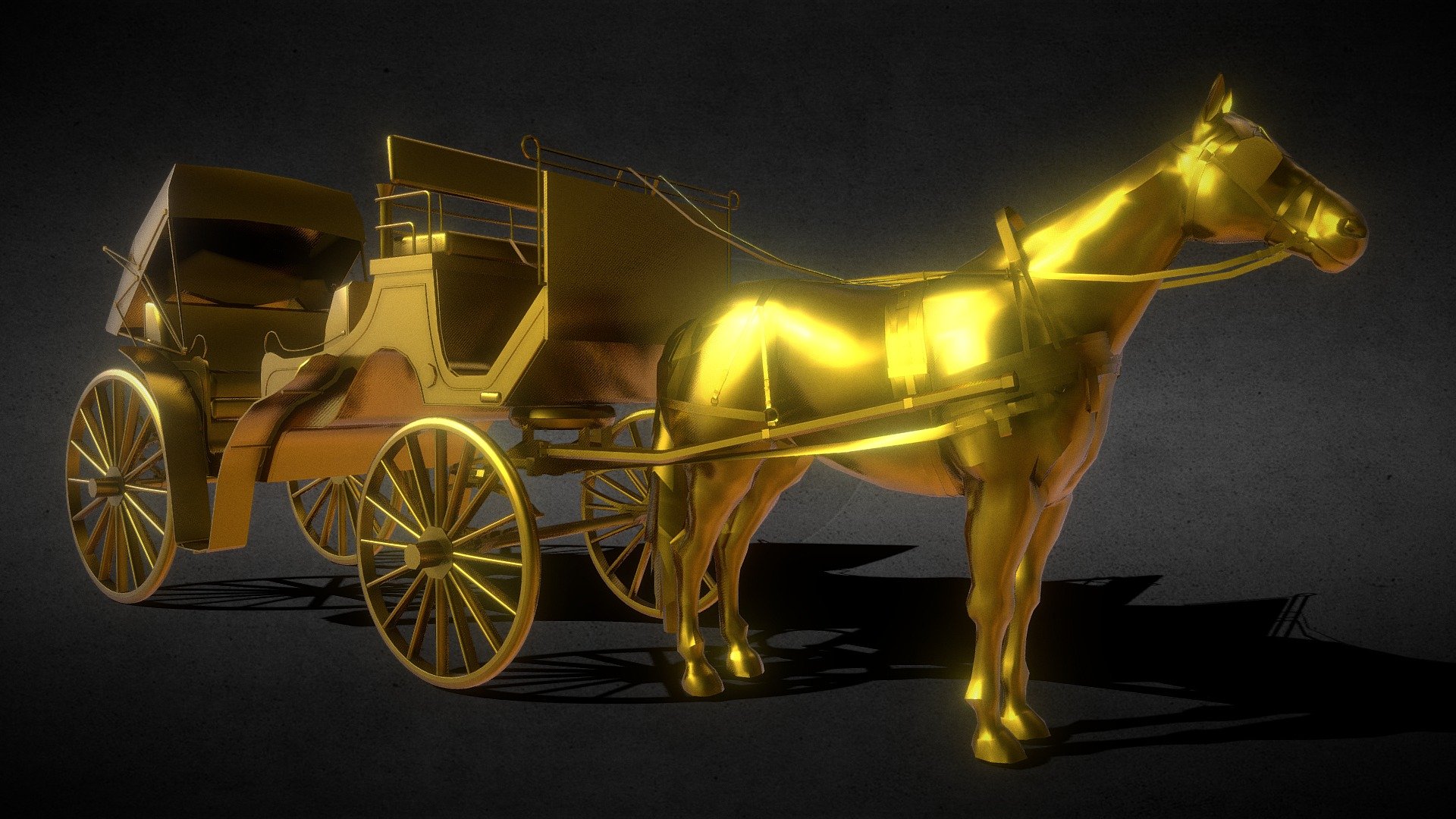 Horse-drawn carriage - Buy Royalty Free 3D model by design ap ...