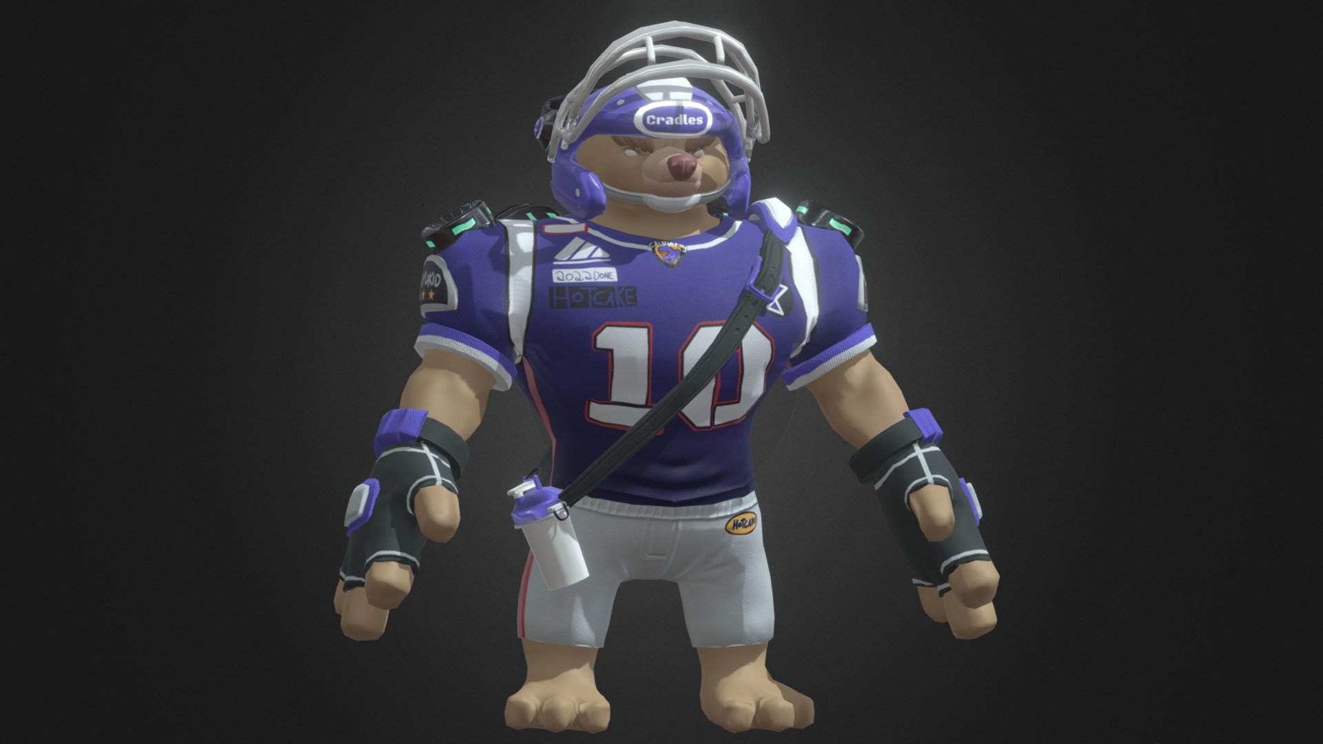 American Football Bear - game ready model - 3D model by Marcus ...