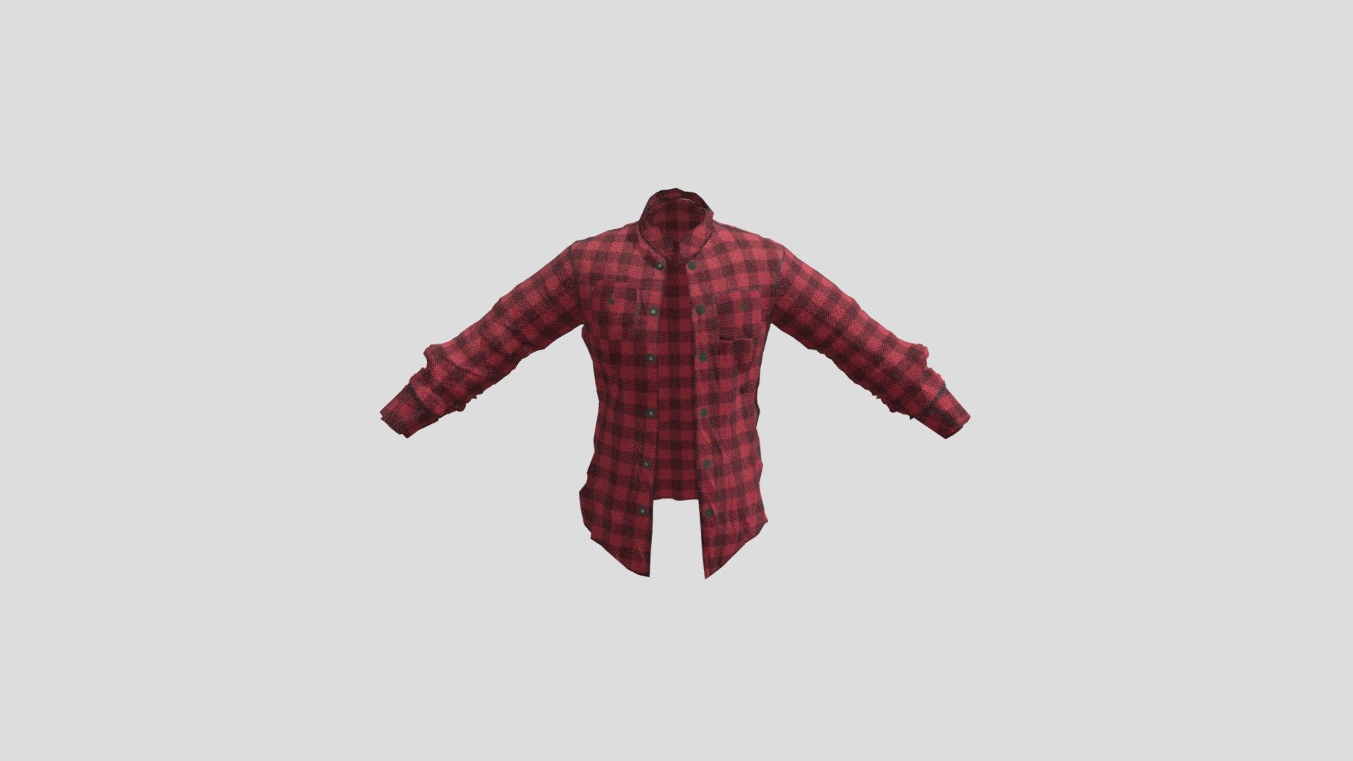 Flannel Shirt - 3D model by leonbeams [2b4668d] - Sketchfab