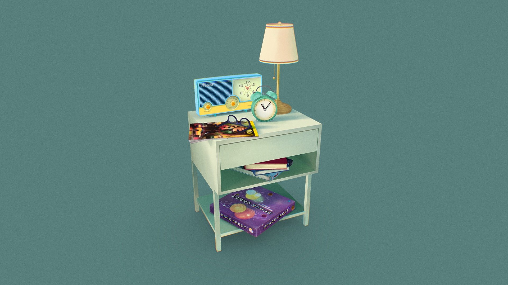 Stylised Bedside Table - 3D model by Fatimeh [2b4b99a] - Sketchfab